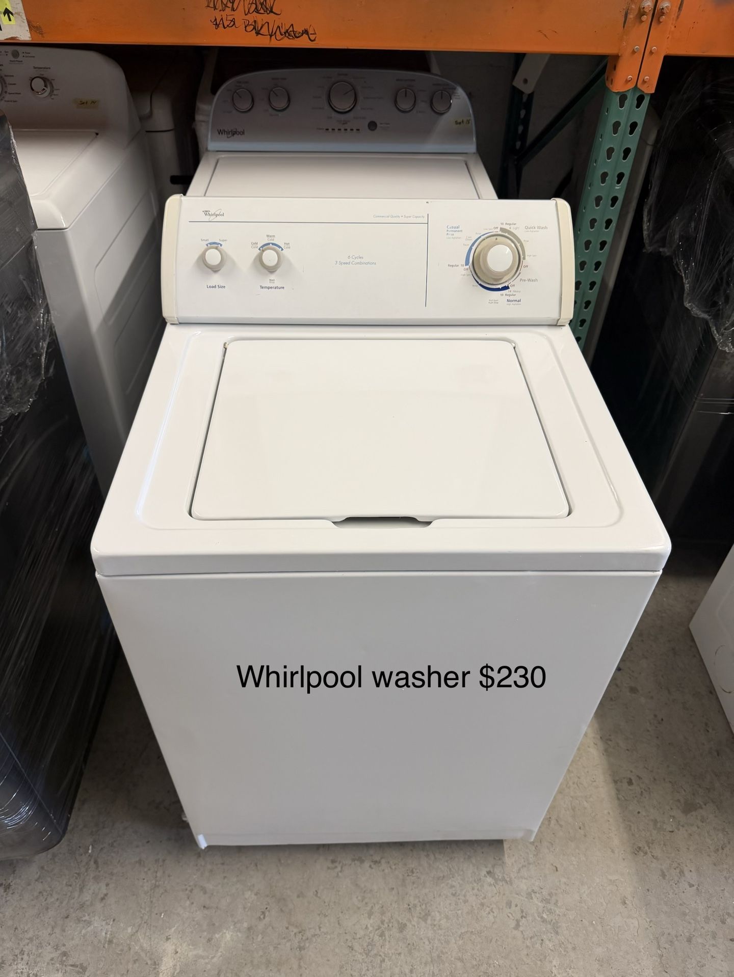 Whirlpool Washer Lo Fl