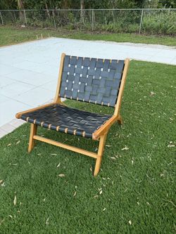Roy leather strap chair store