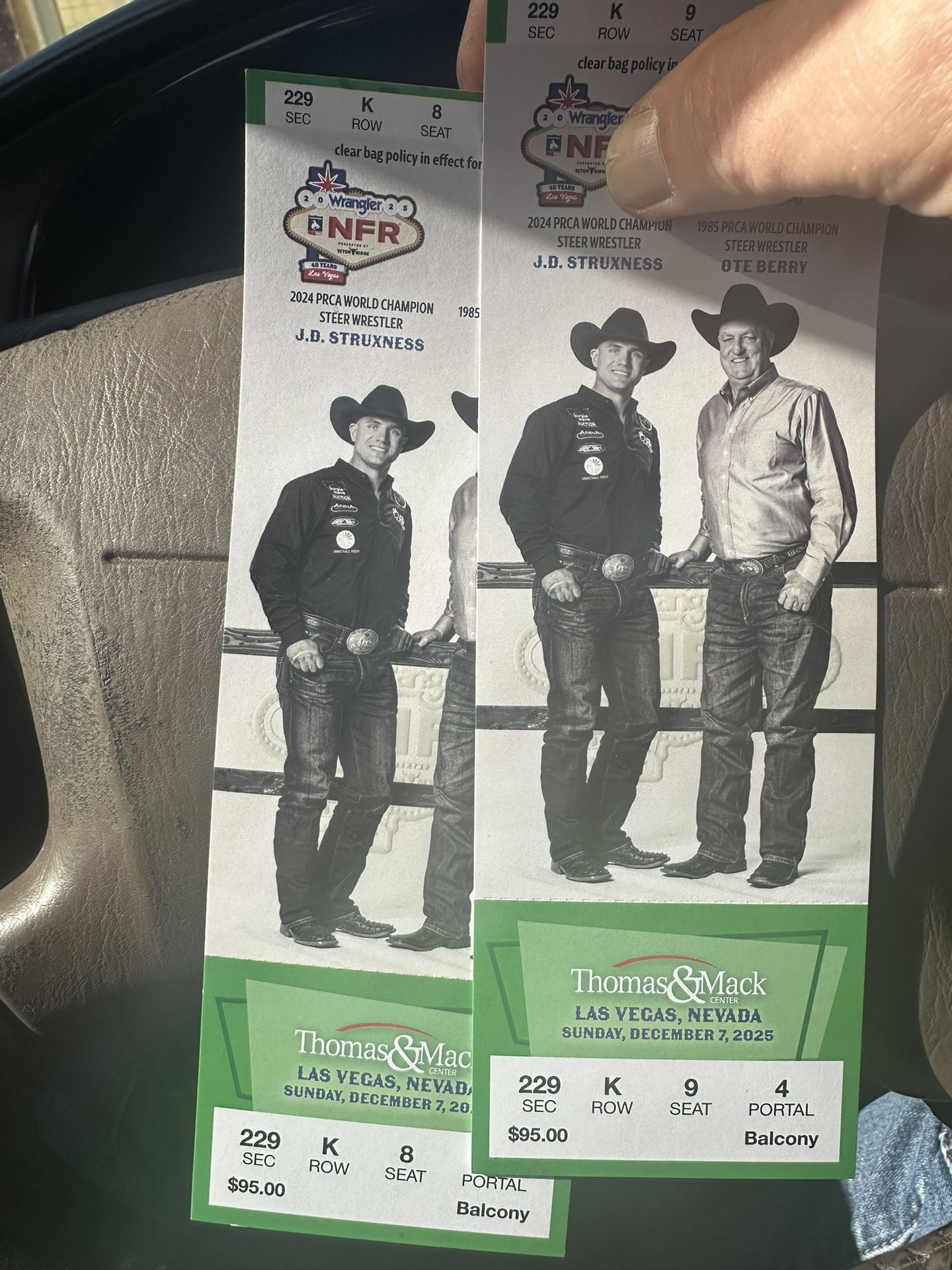 Sunday 12/08 NFR Rodeo Tickets 229 K for Sale in Las Vegas, NV - OfferUp