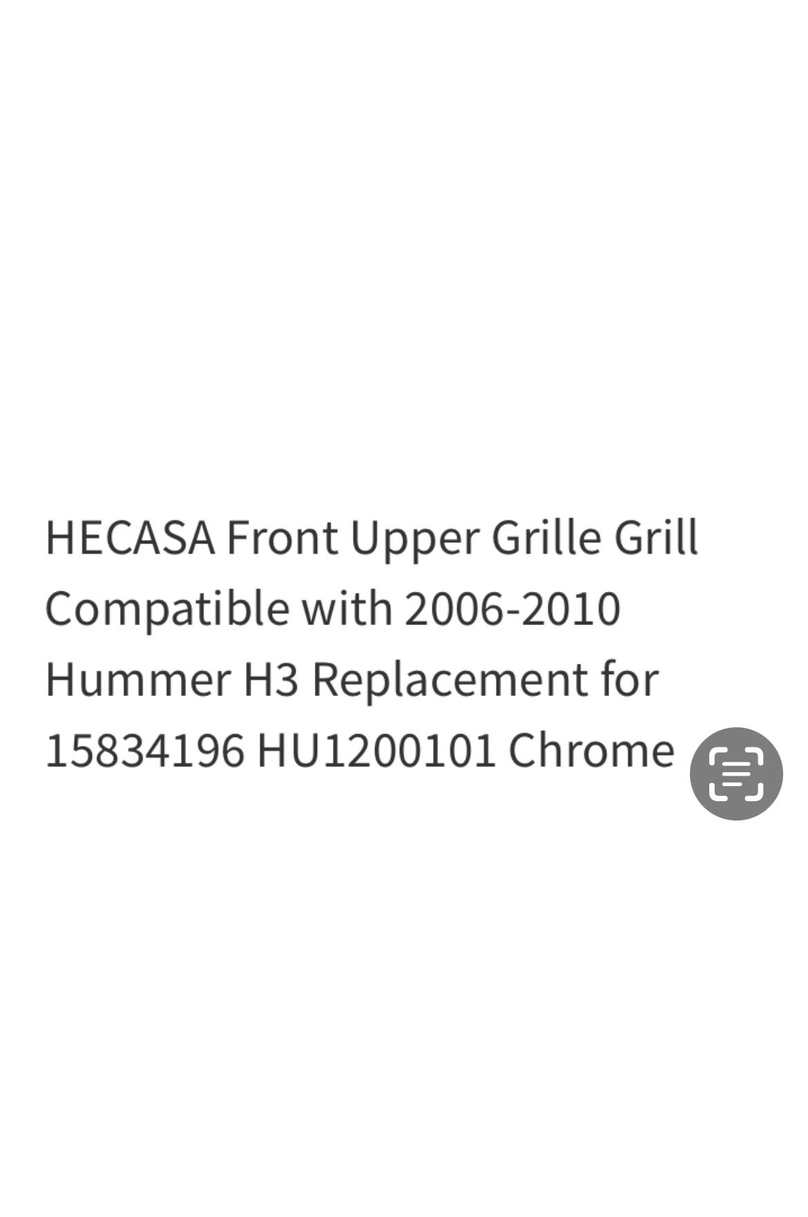 Hummer H3 Upper Grille