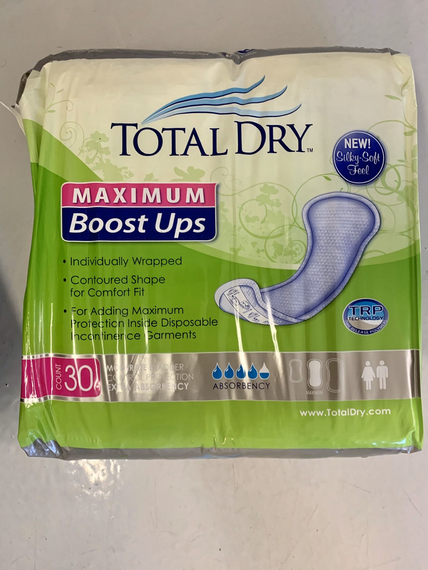 Total Dry - Maximum Boost Ups Bladder Control Protection 120 Pads (4 X ...