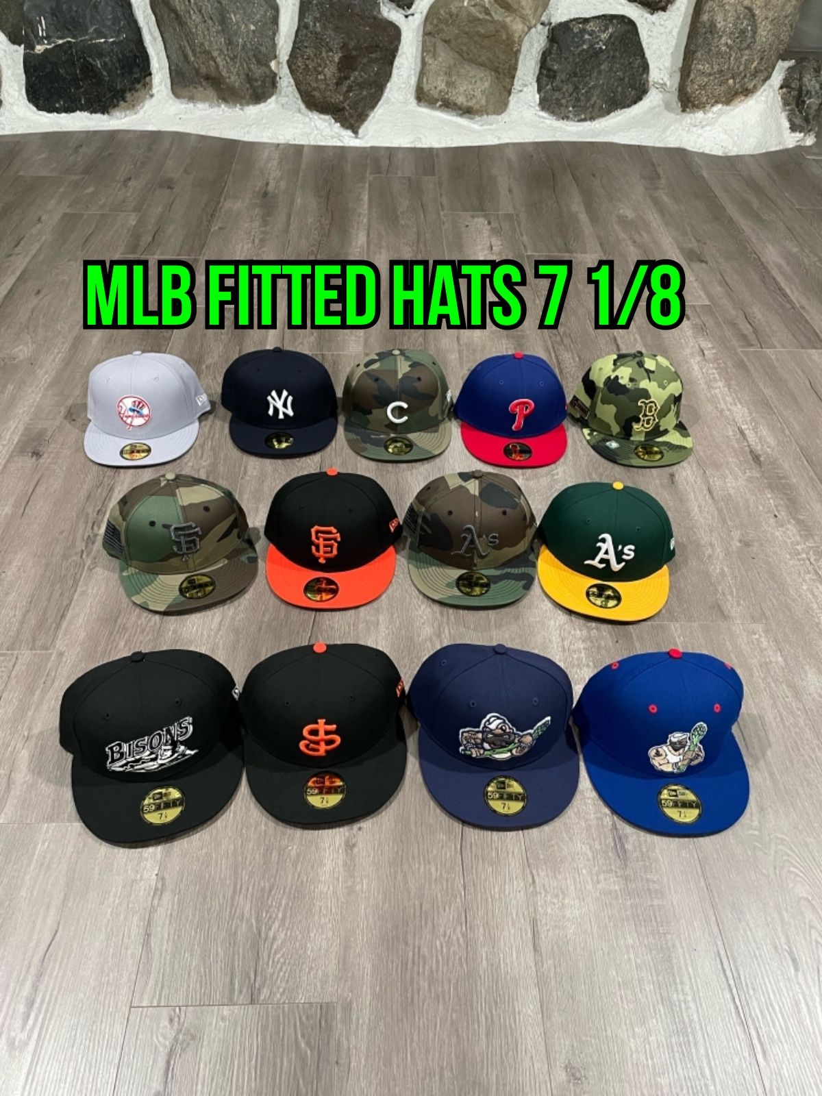 MLB New Era 59fifty Fitted Hats Size 7 1/8 Many Teams To Choose From ...