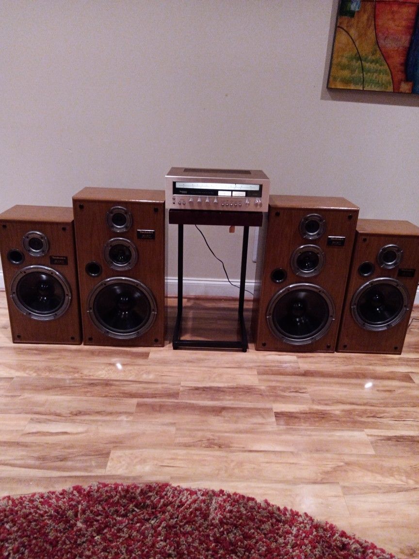 "VINTAGE" TECHNICS SA-5360 Stereo Receiver & TECHNICS SB-CR77 3-Way ...