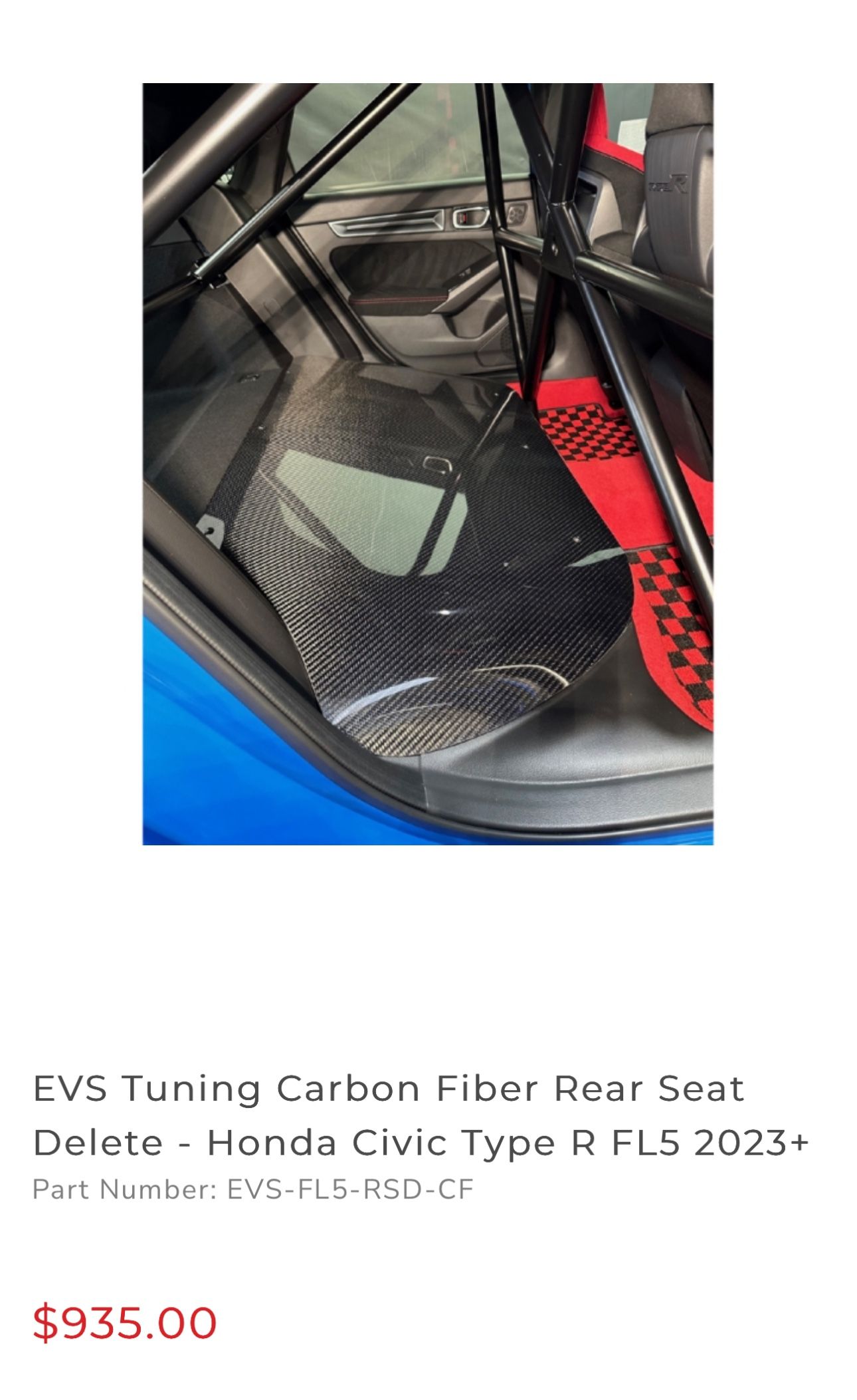2023-2025 Type R FL5 Rear Seat Delete for Sale in Midlothian, TX - OfferUp