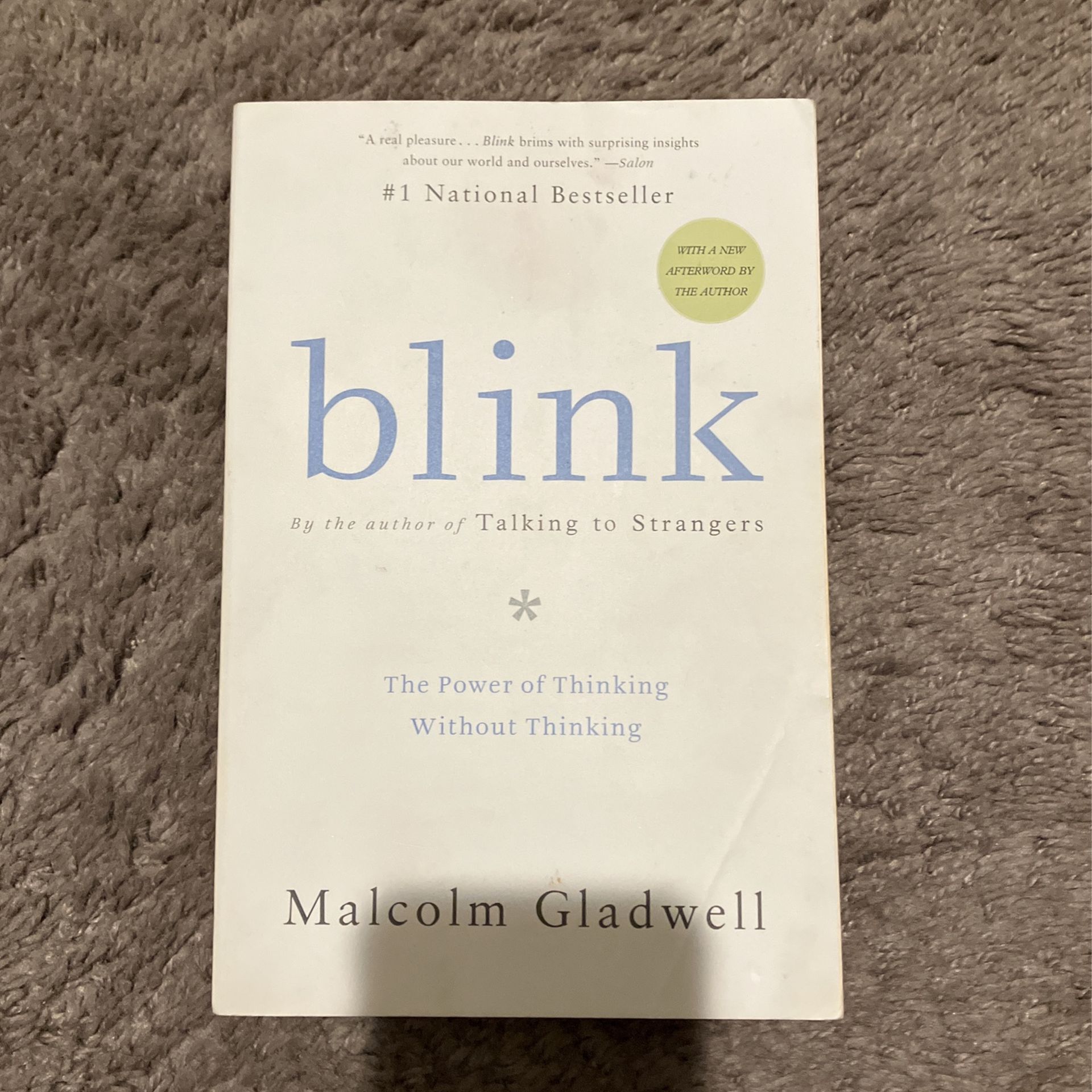 Blink Malcolm Gladwell Back Cover