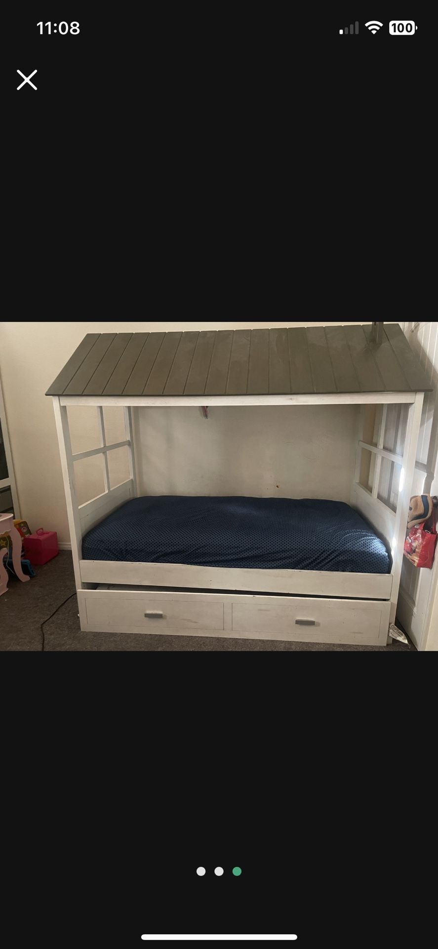 House Bed Whit Pull Out Bed Under for Sale in Riverside, CA - OfferUp