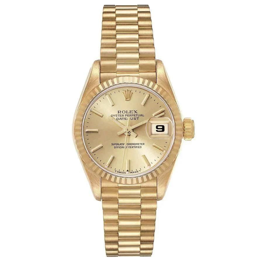 *1985 Rolex 26mm Presidential 18K Gold Watch with Champagne Dial and ...