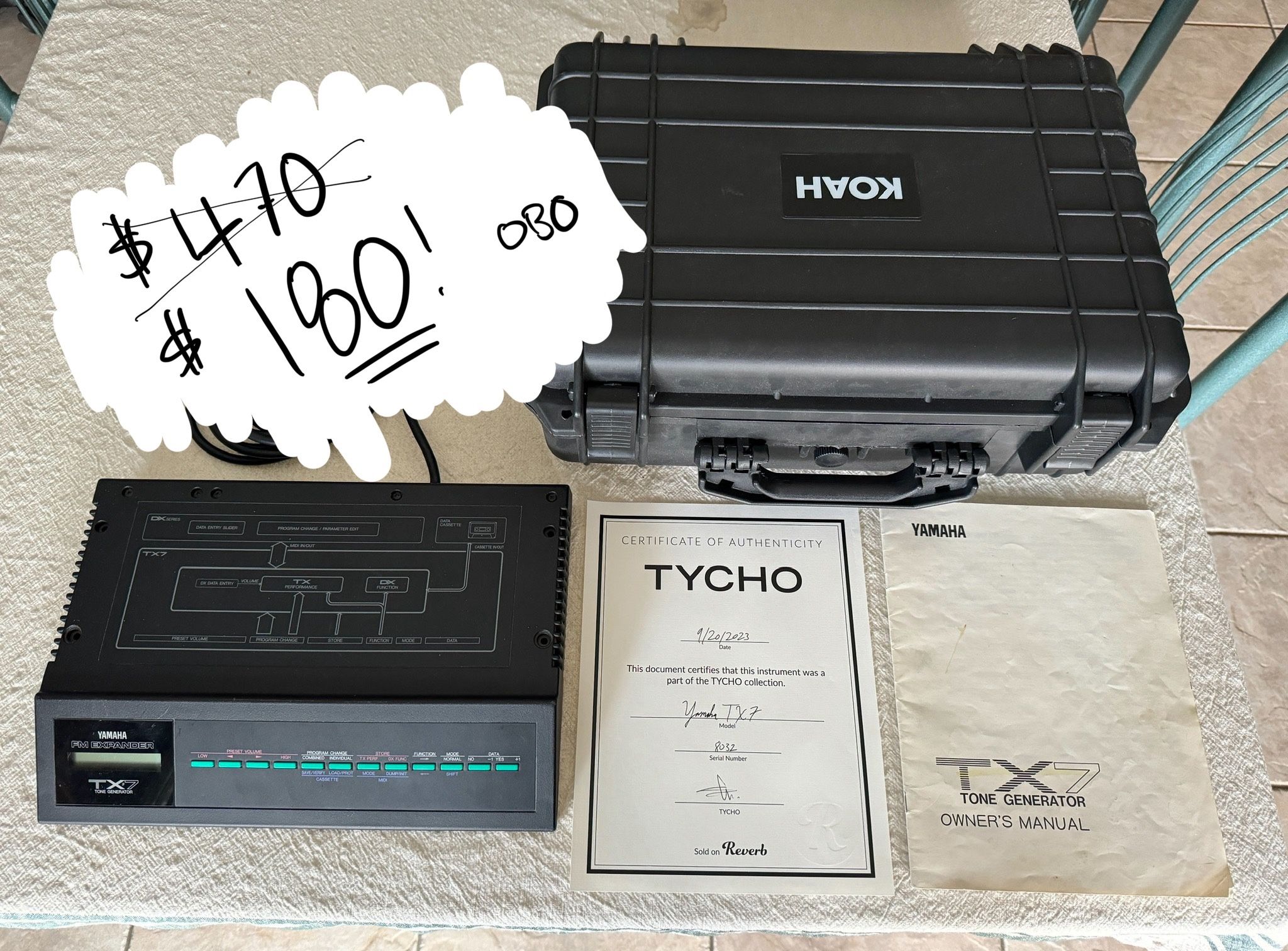 Yamaha TX7 FM Expander Synthesizer previously owned by TYCHO + Extras ...
