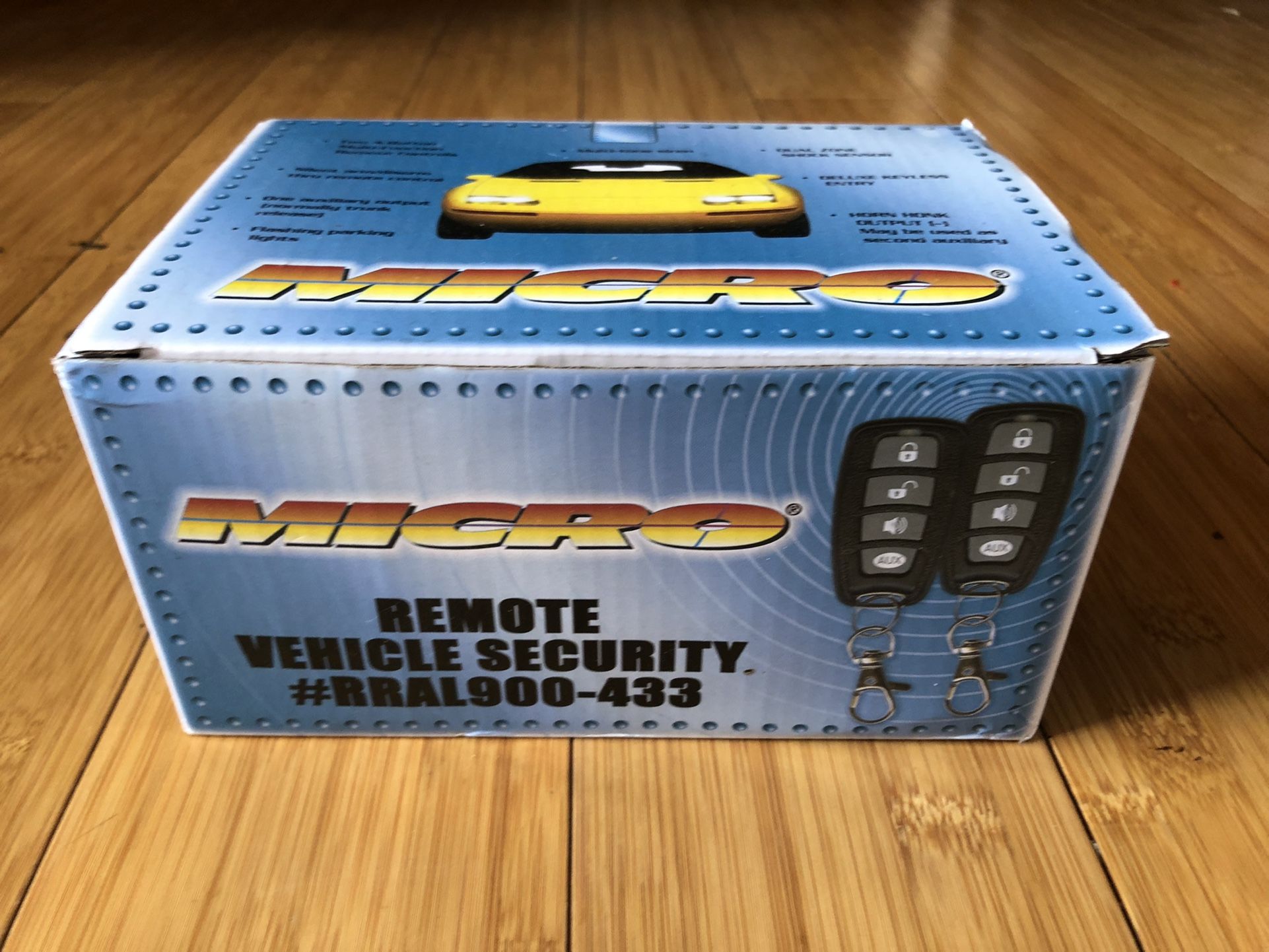 Car Alarm System Micro Electronics RRAL900-433 Keyless Entry for Sale ...