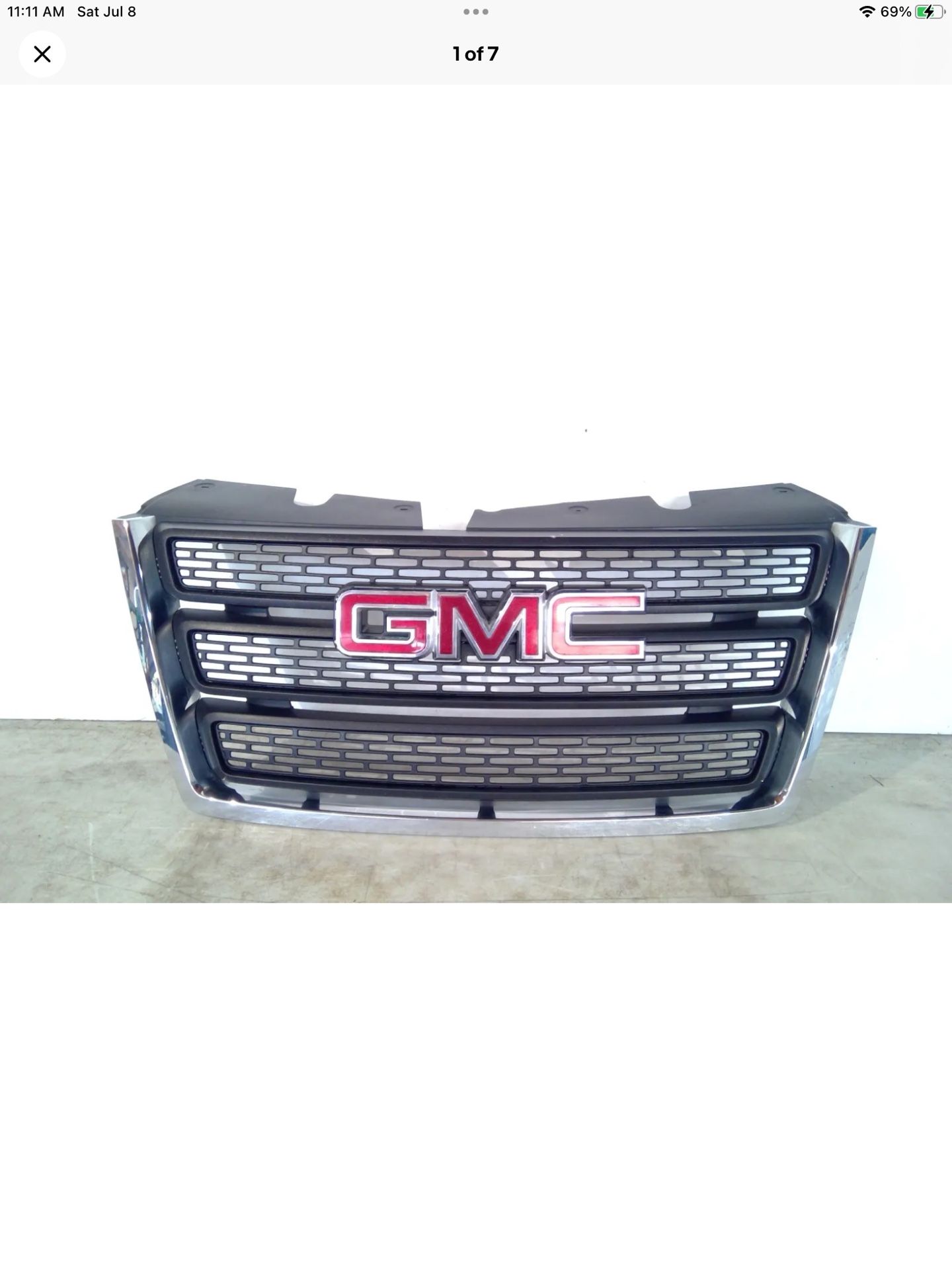 2013 2014 2015 GMC TERRAIN SLE GRILLE CENTER TRIM CHROME OEM for Sale ...