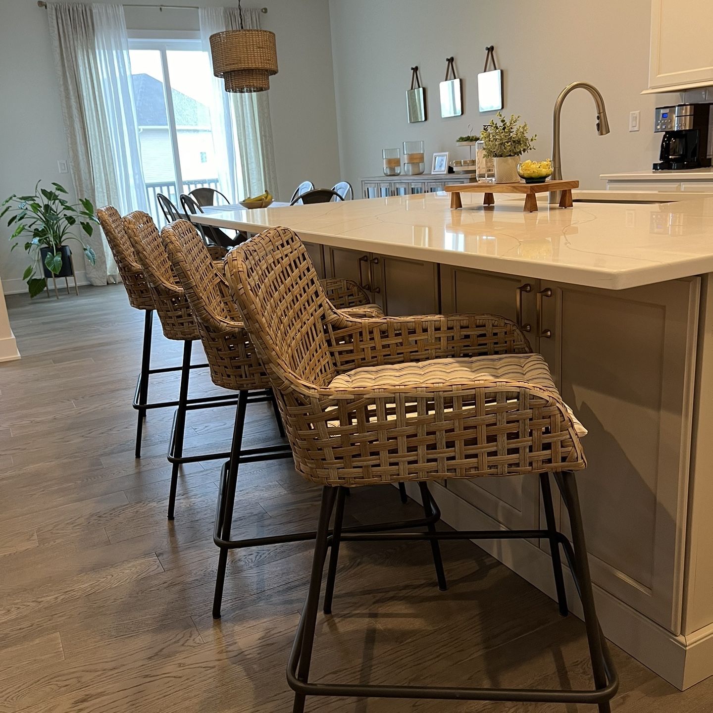 Ballard Design Bailey Woven Stools 4 for Sale in Audubon PA OfferUp