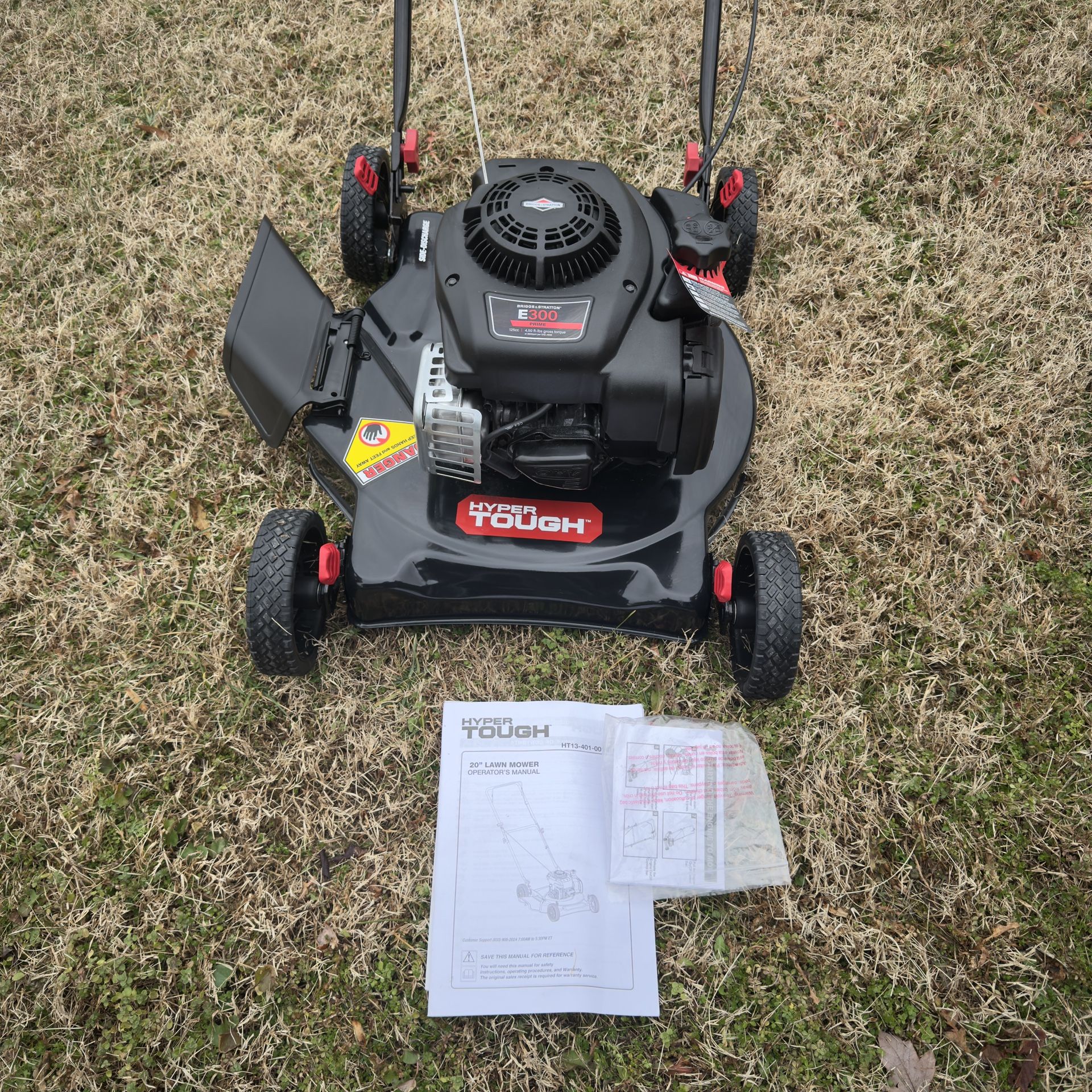 Hyper Tough 20-inch Gas Push Mower w 125cc Briggs & Stratton Engine for ...