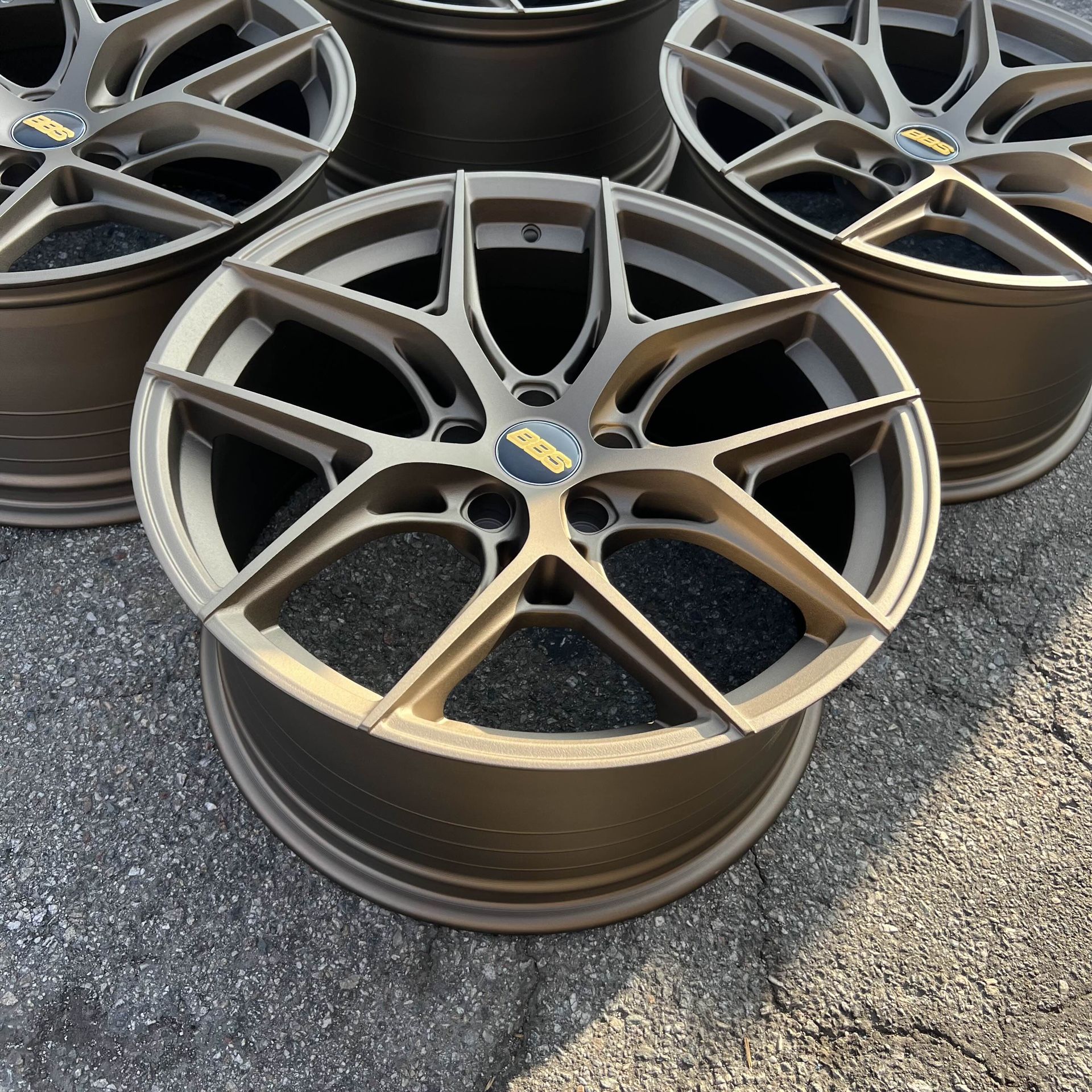 New 19 Inch BBS FI-R FIR Style Forged Bronze Rims Wheels 19x9.5 +35 ...