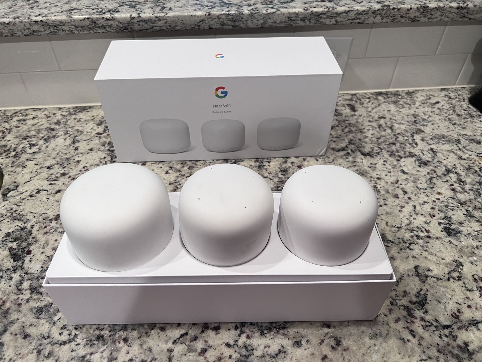 Google Nest Mesh Wi-Fi System W/ Google Assistant for Sale in West ...