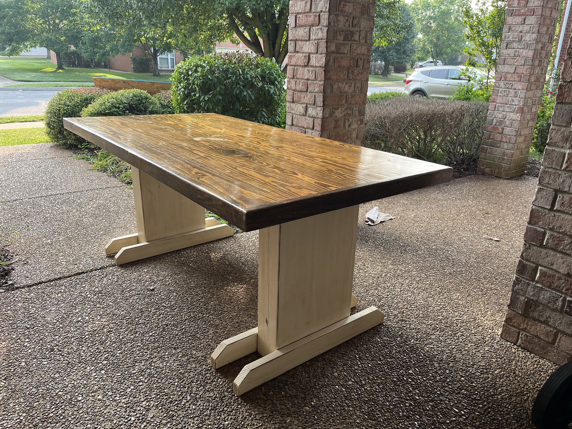 6 Ft Kitchen Table - Custom Built Solid Wood Very Heavy for Sale in ...