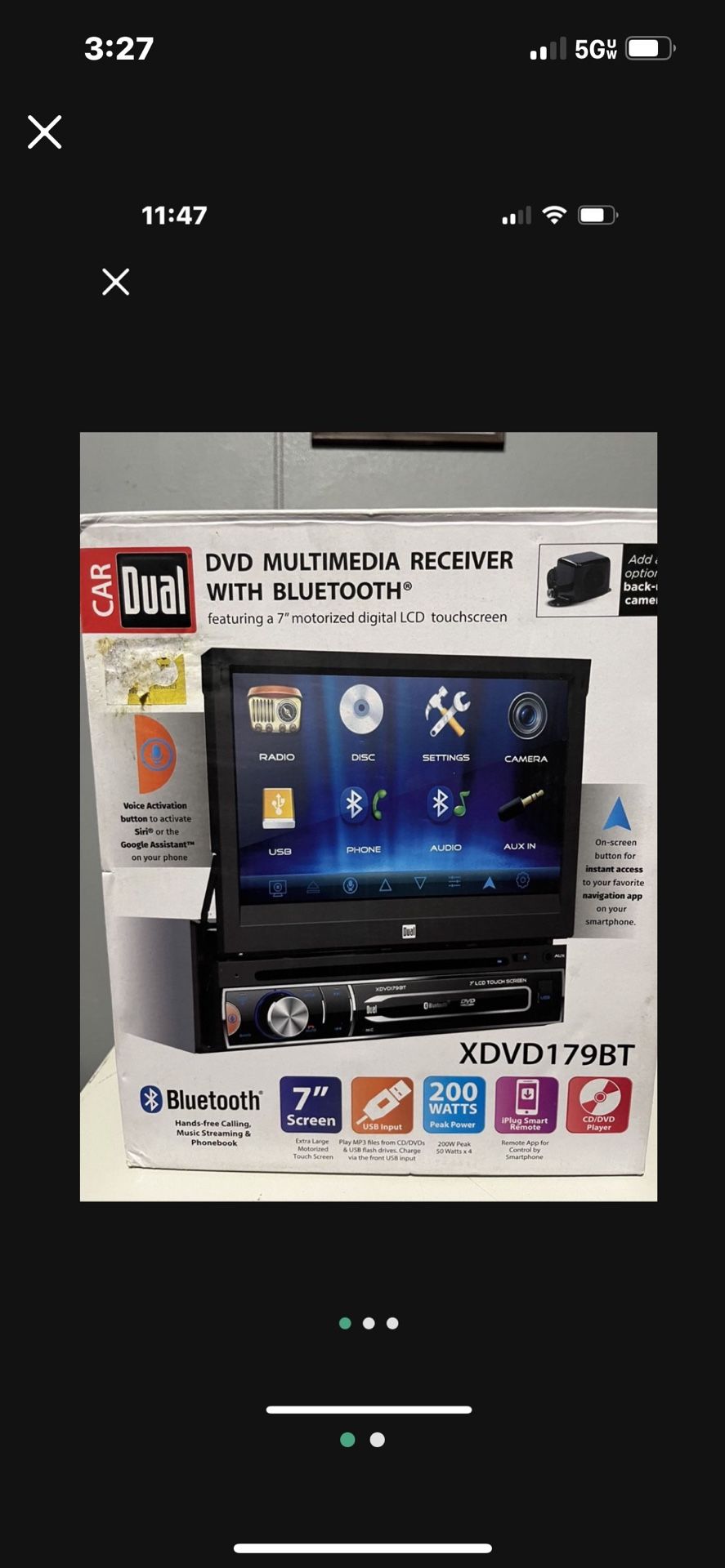 Dual Dual Electronics DVD179BT 7 inch Single DIN Car Stereo, Motorized ...