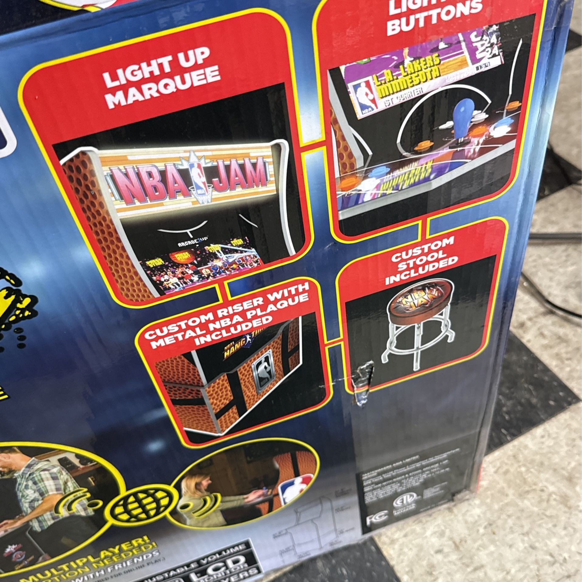 Arcade 1up NBA Jam New In Box With Stool And Riser for Sale in Buena ...