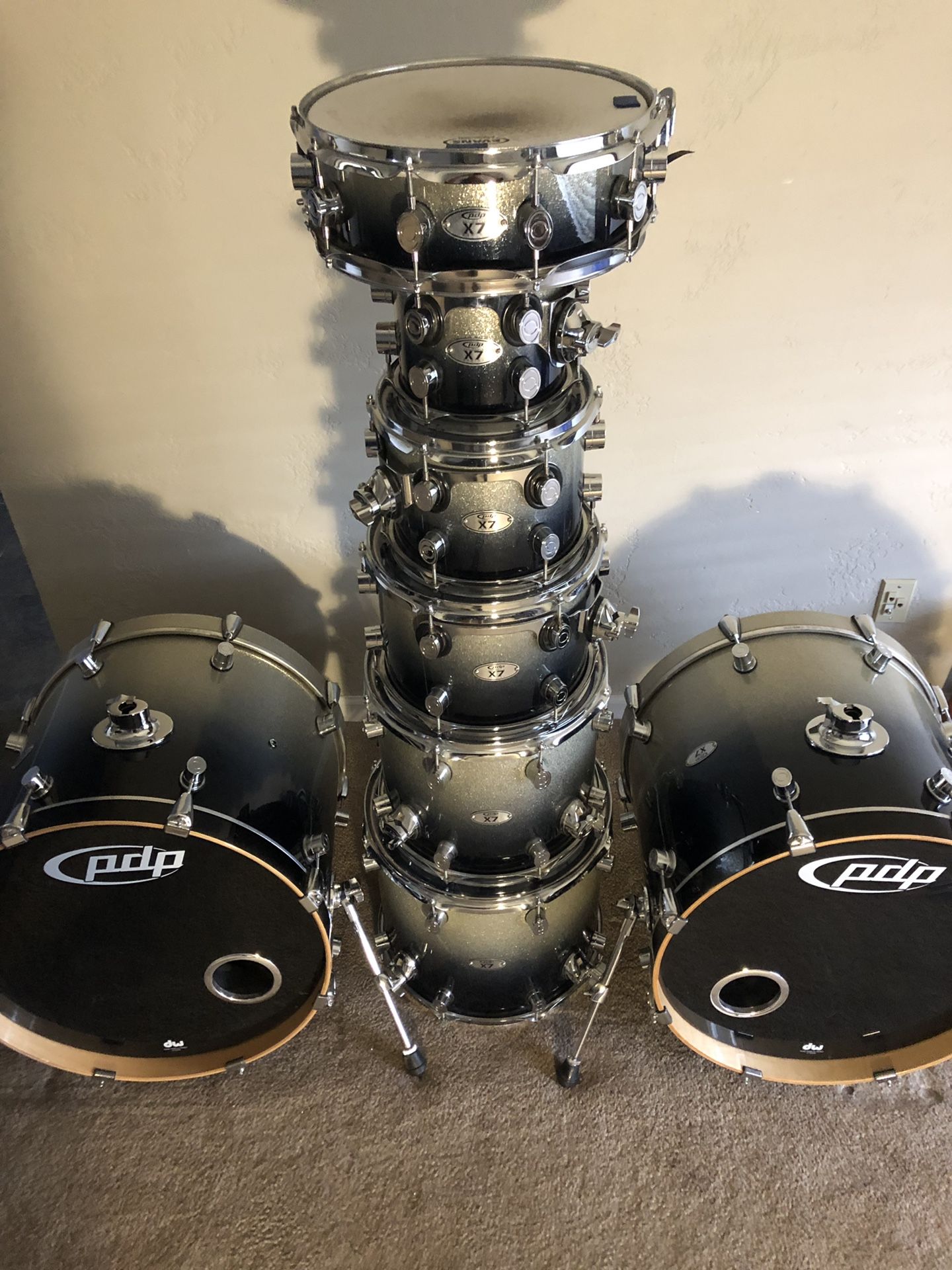PDP By DW X7 Maple 8pc Double Bass Shell Pack Mint !!!!! for Sale in ...