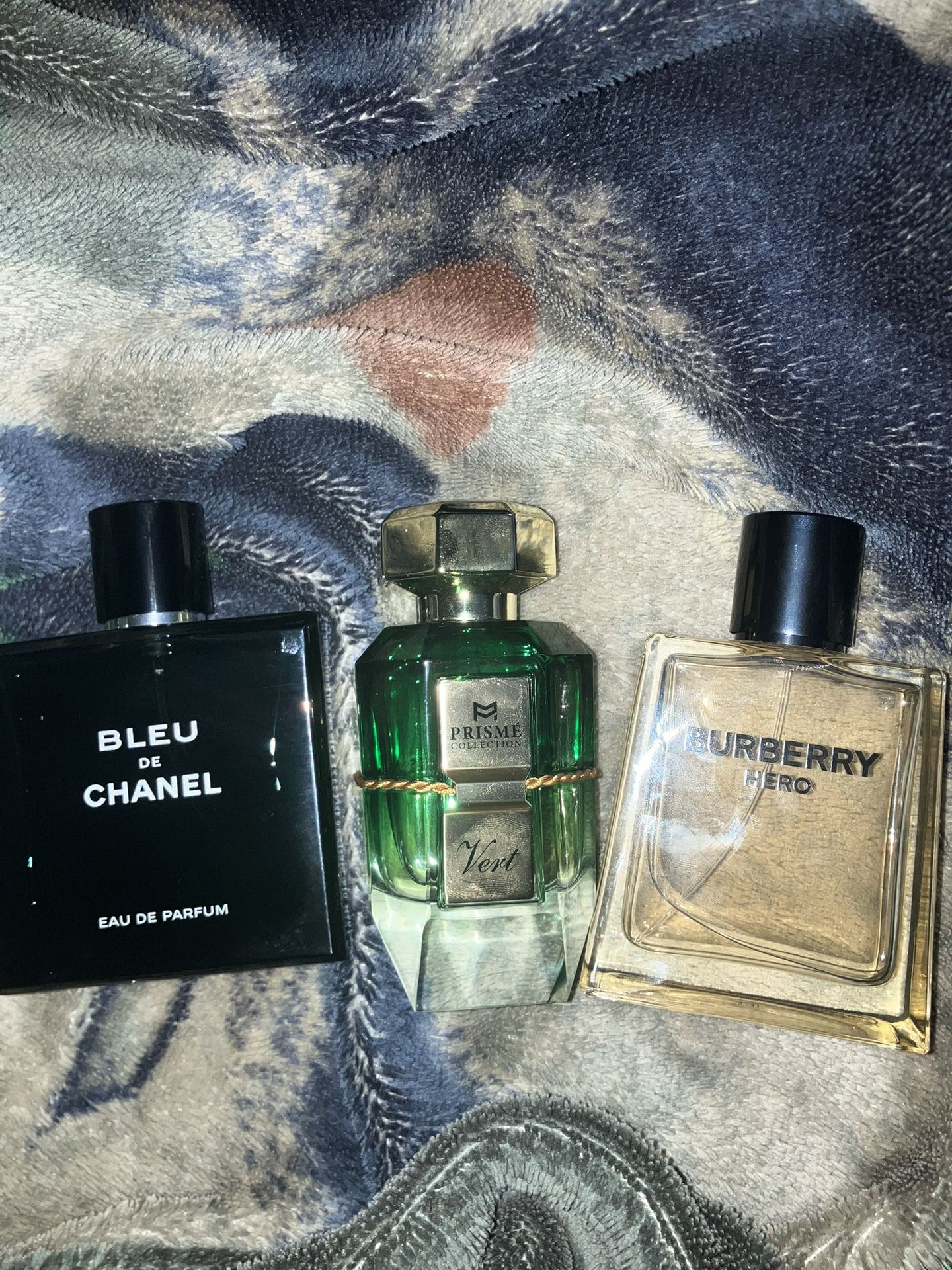 Cologne Bundle Lot (Bleu De Chanel, Vert By Patek Maison, Burbery Hero ...