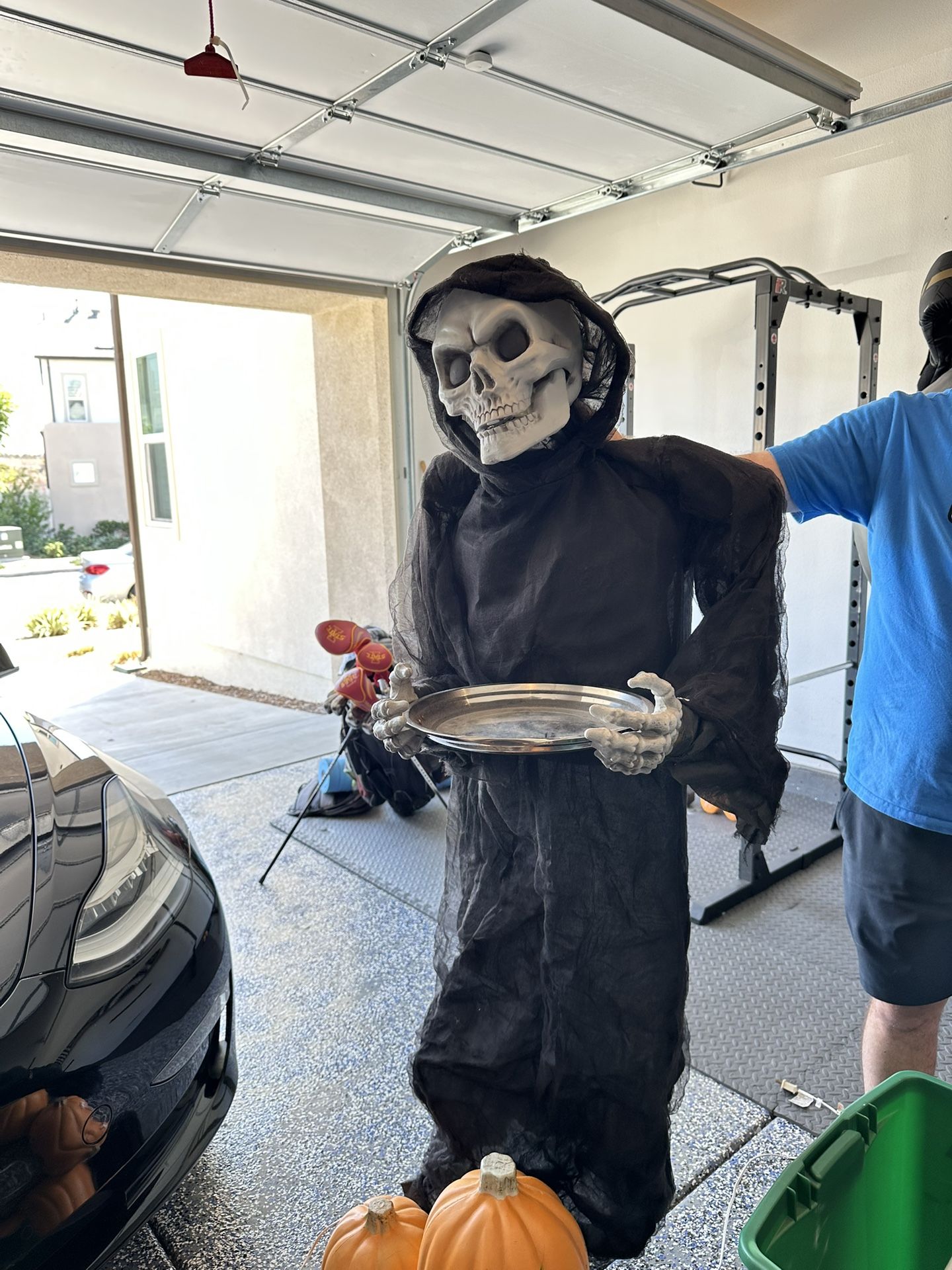 Life Size Halloween Grim Reaper With Candy Tray Motion Activated for ...