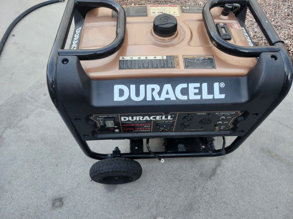 Duracell Like New 50 Hours 4,000 W Generator for Sale in Apache ...