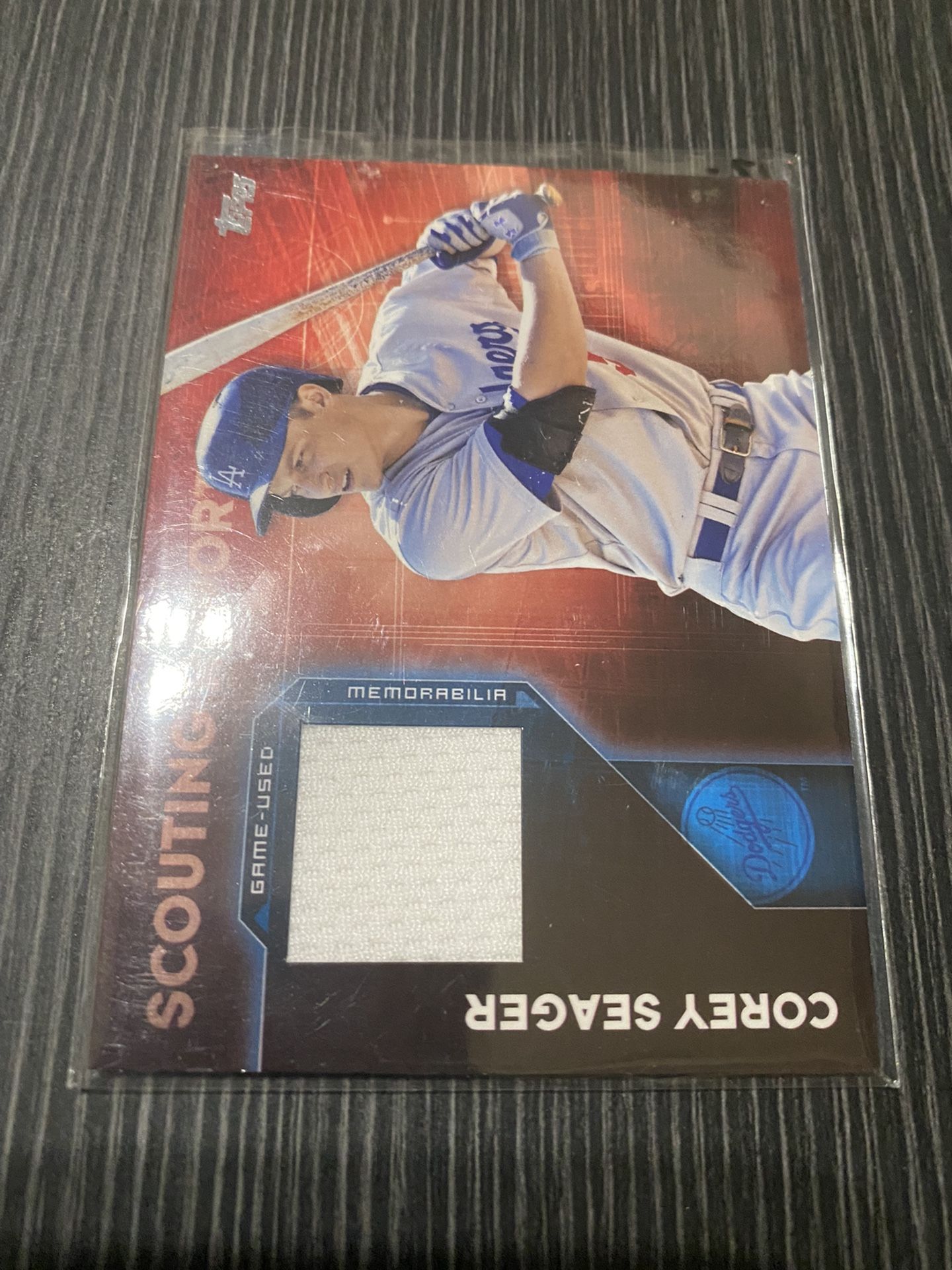 2016 Topps Scouting Report Corey Seager Game Used Jersey Rookie ...