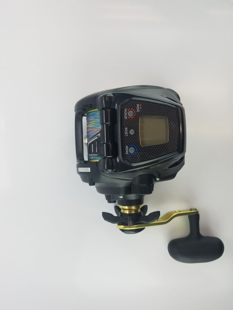 Daiwa tanacom 500 electric reel with aomardon fishing reel battery for ...