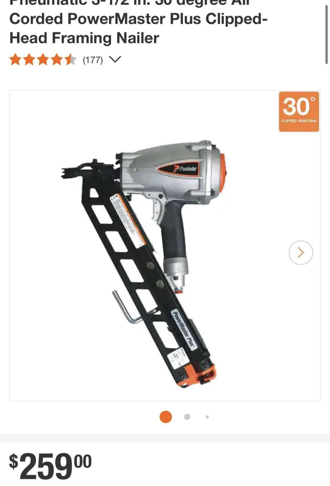 Paslode powermaster plus store