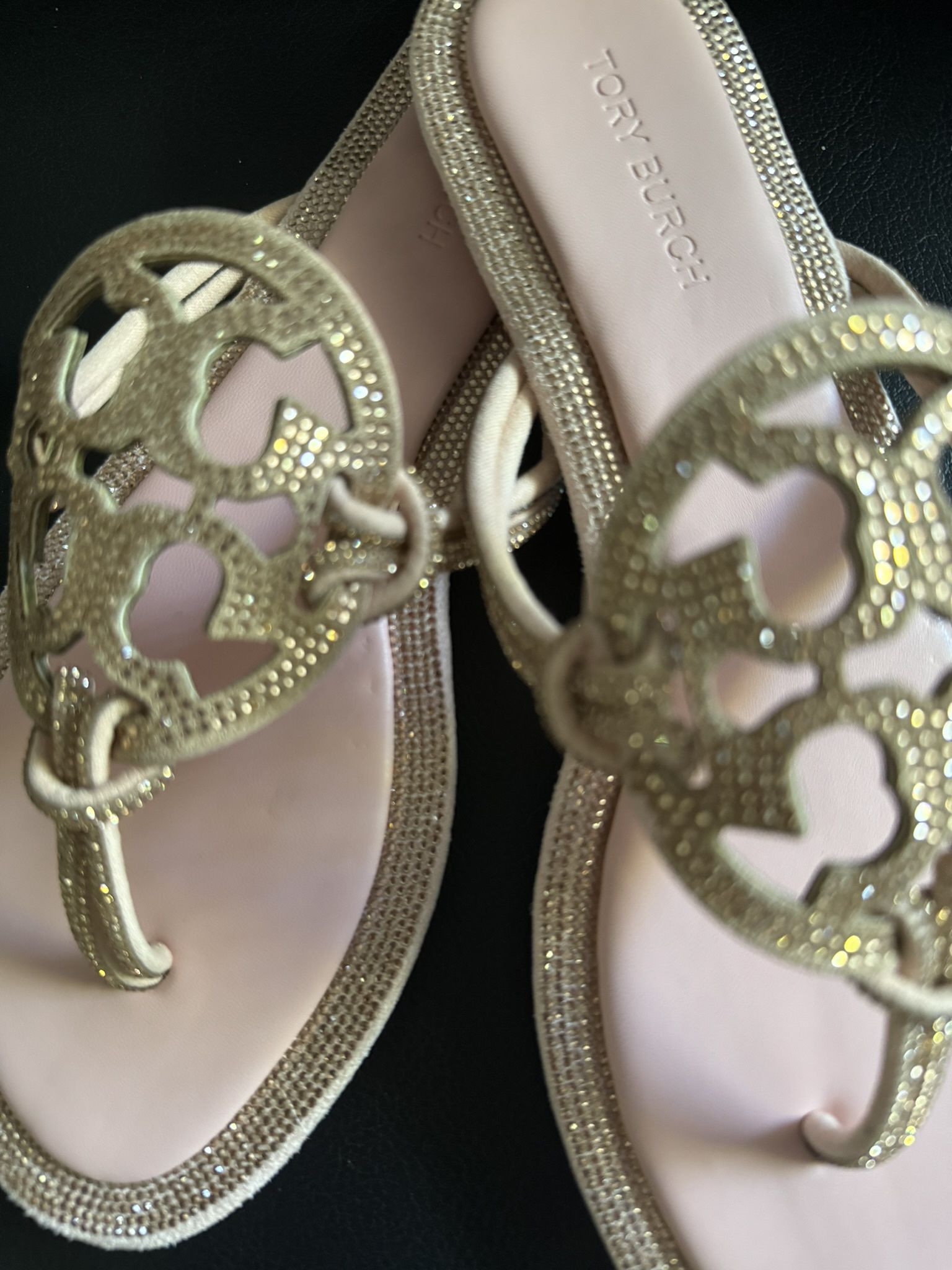 Tory Burch Pink Bling Sandals Size 7 for Sale in Phoenix, AZ - OfferUp