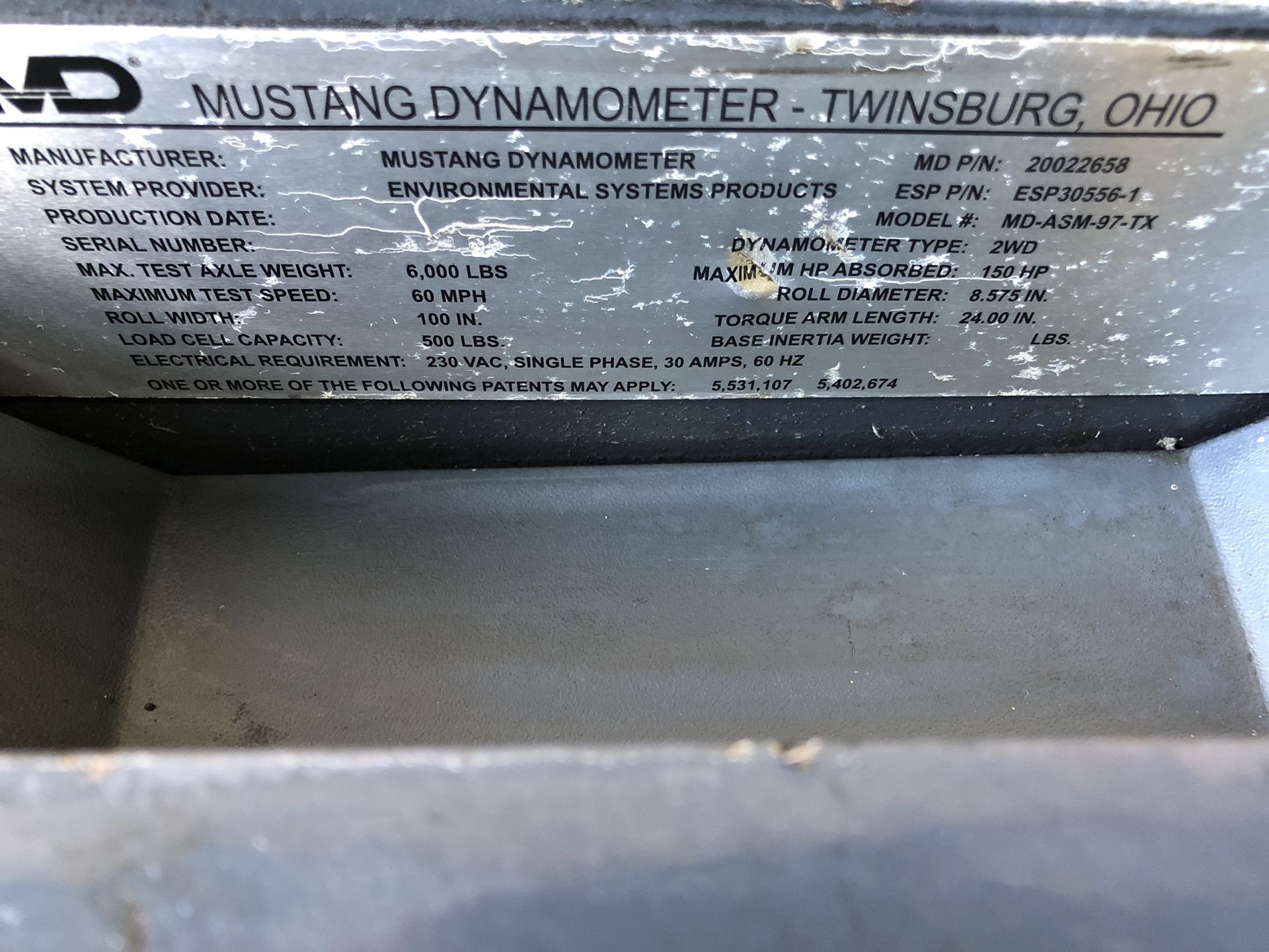 ESP Smog Machine Dynamometer (dyno) Mustang for Sale in Stockton, CA ...