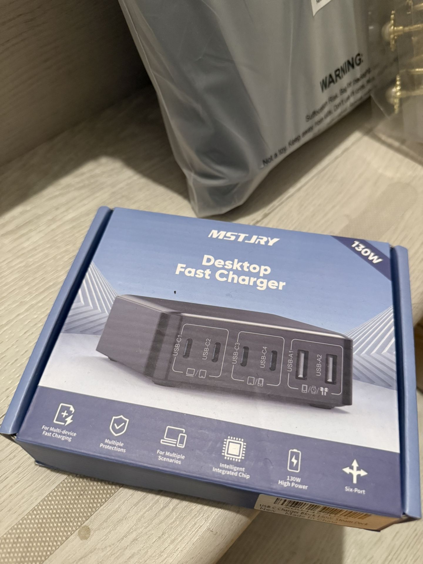 Charger Block : 130W 6 Port PD Multiport Charging Station Hub Brick for ...