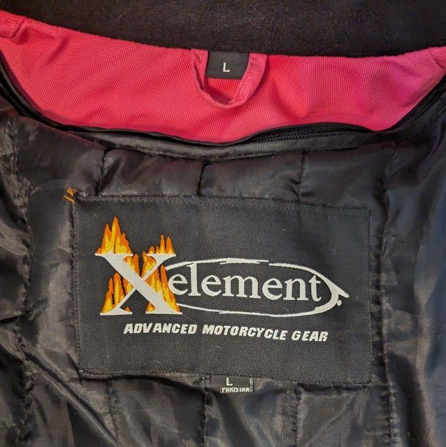 Xelement 🩷Moto Cross Motorcycle Jacket Pink White W Removable Lining. Women's Large for Sale in ...