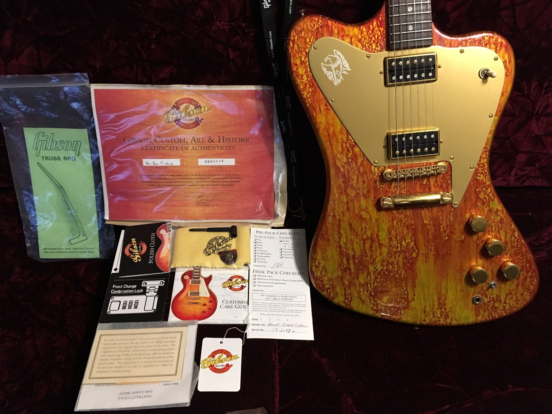 2002 Gibson Custom Non Reverse Firebird With Outrageous Copper Swirl ...