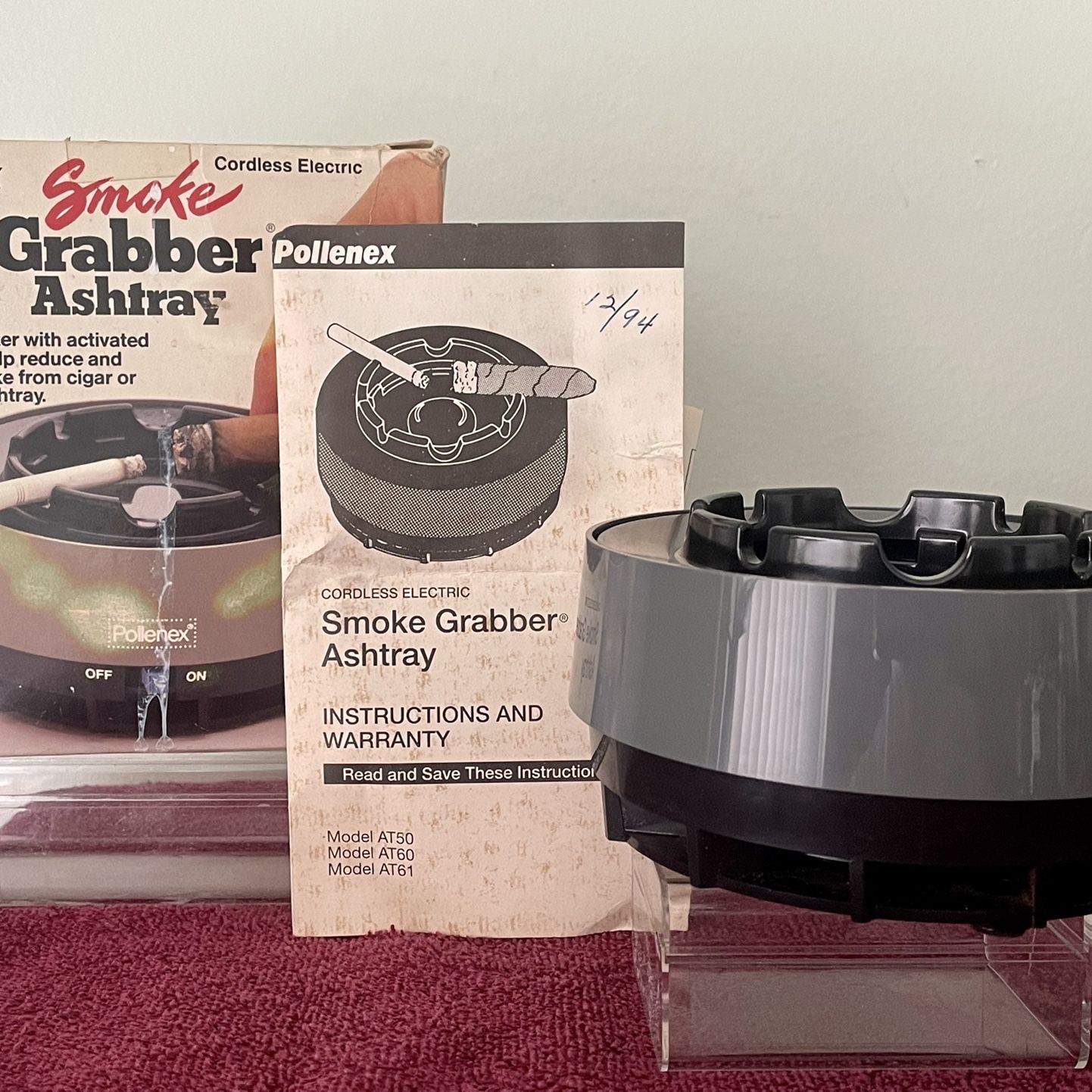 VINTAGE POLLENEX CORDLESS ELECTRIC SMOKE GRABBER ASHTRAY in ORIGINAL BOX for Sale in Lindenwold NJ OfferUp