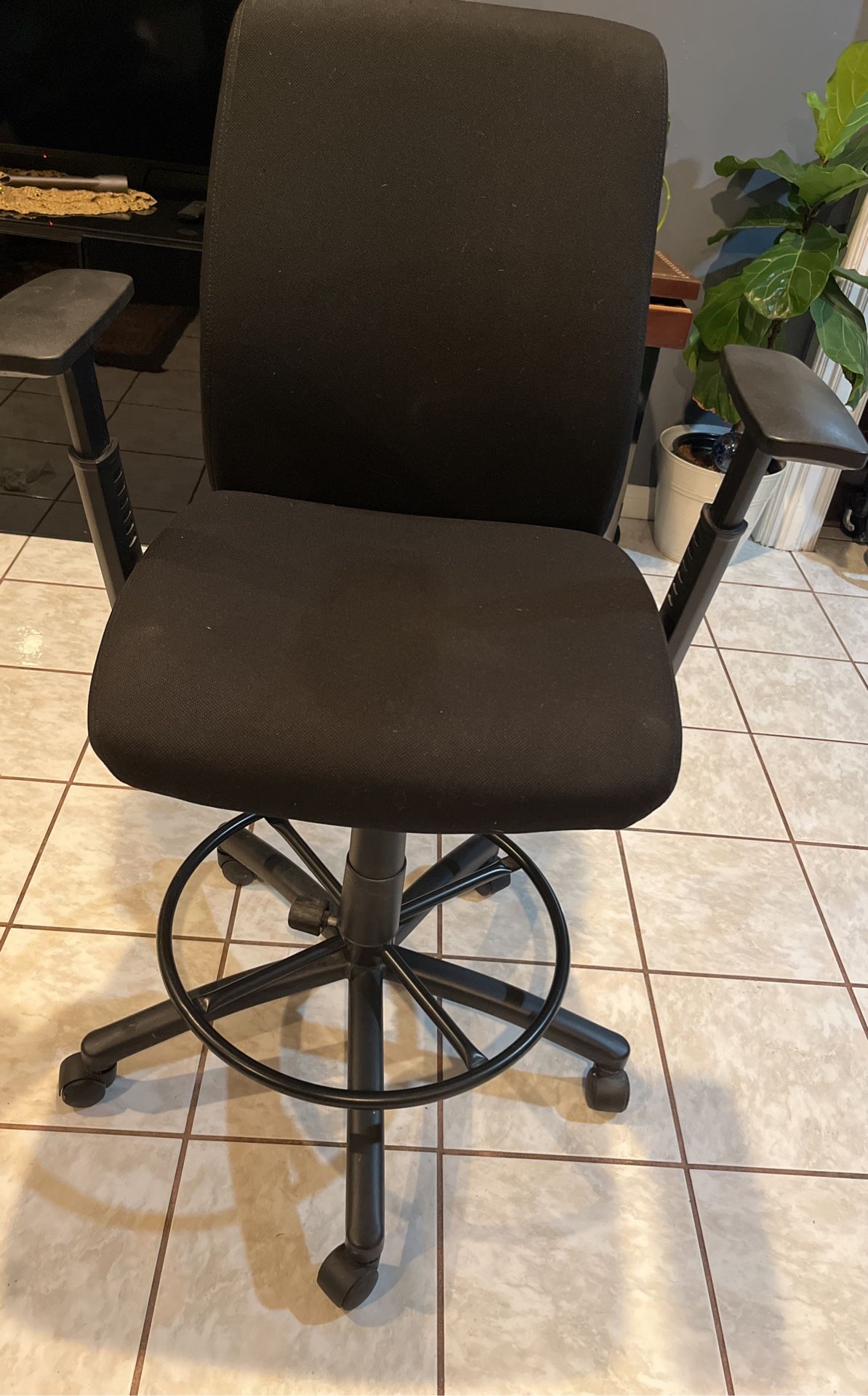 Staples Parsall Fabric Computer and Desk Stool, Black (model 50231) for ...