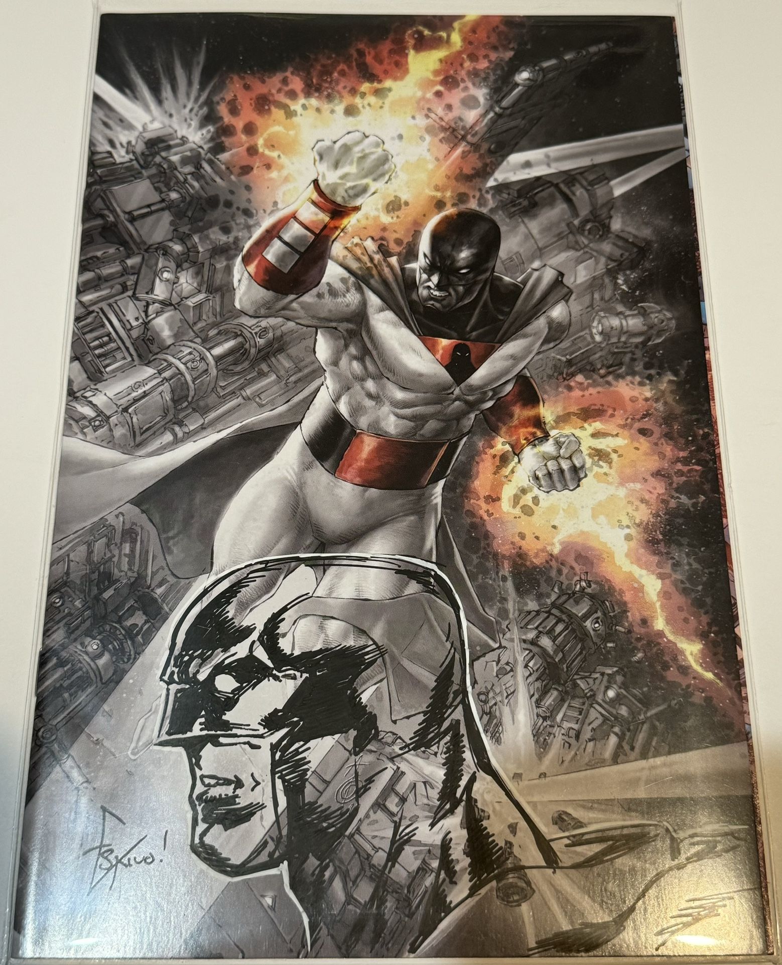 SPACE GHOST #1 Virgin Convention Exclusive Cover Signed & Remark By ...