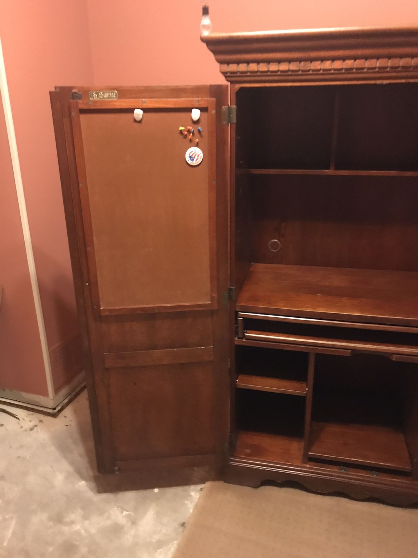 Sunrise computer armoire store