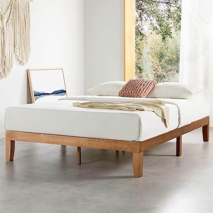 CALIFORNIA KING Mellow 12inches CLASSIC Soild Wood Platform Bed Frame w ...