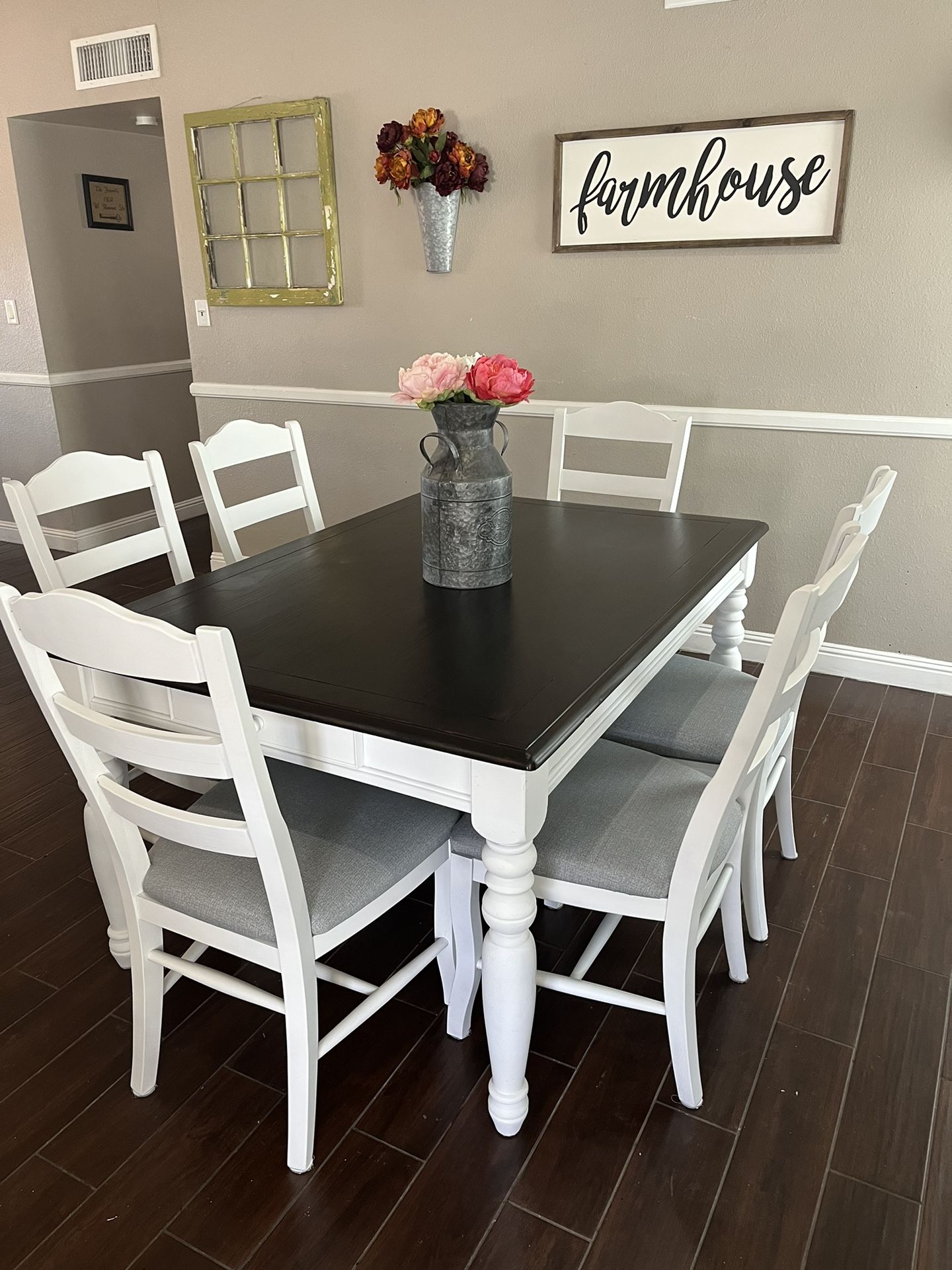 Beautiful Farmhouse Dining Table And 6 Chairs for Sale in Chandler, AZ ...