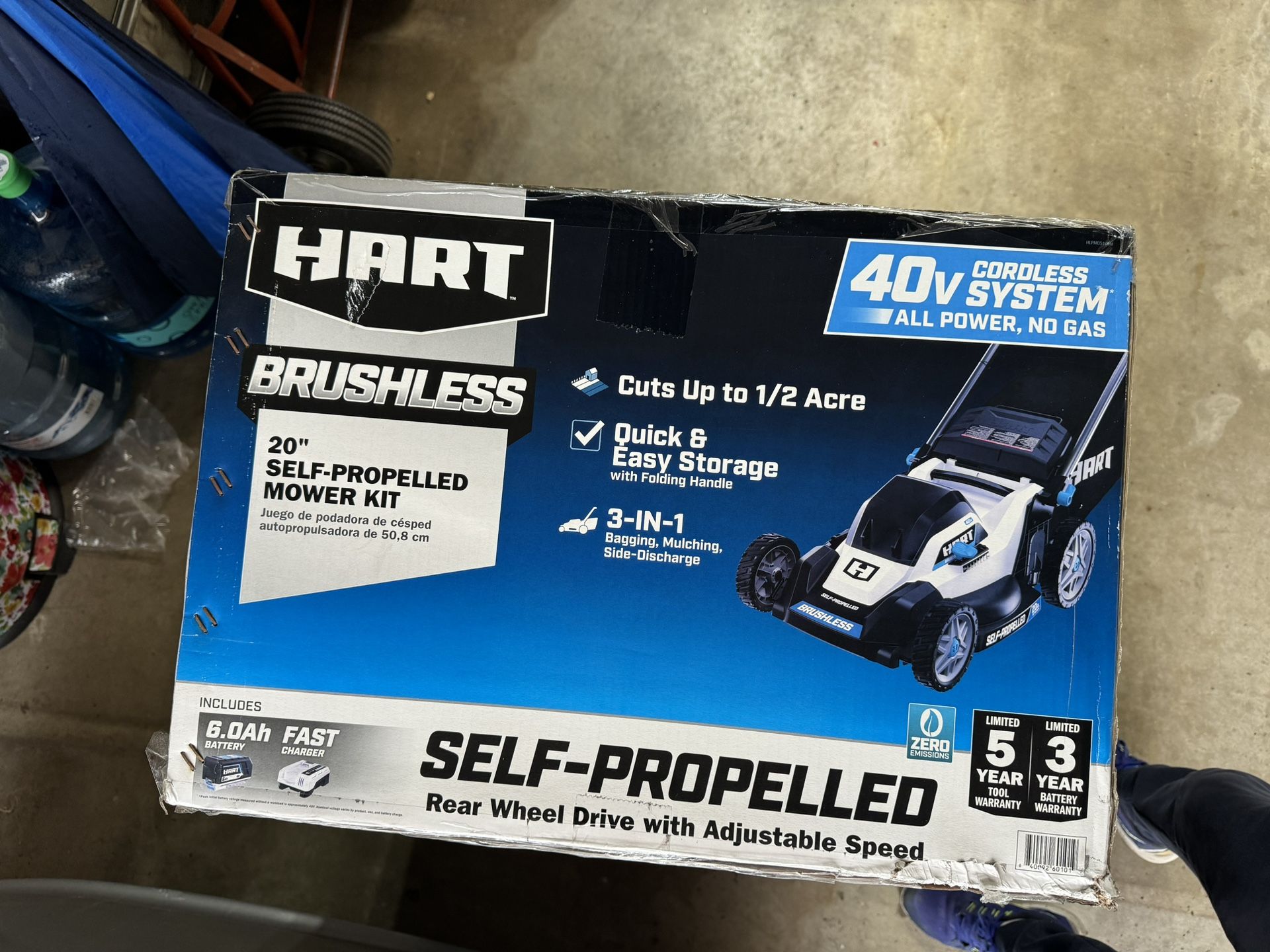 Hart Go cordless with this battery-powered 40V 20" Self-Propelled Mower ...