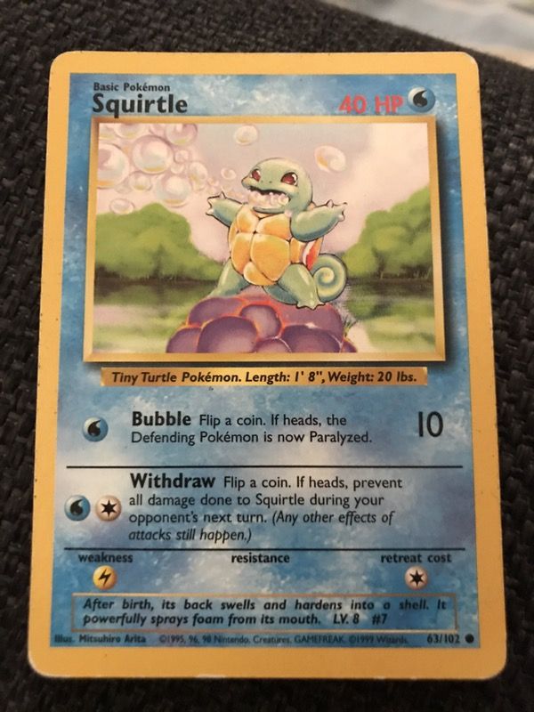 Original Squirtle Card