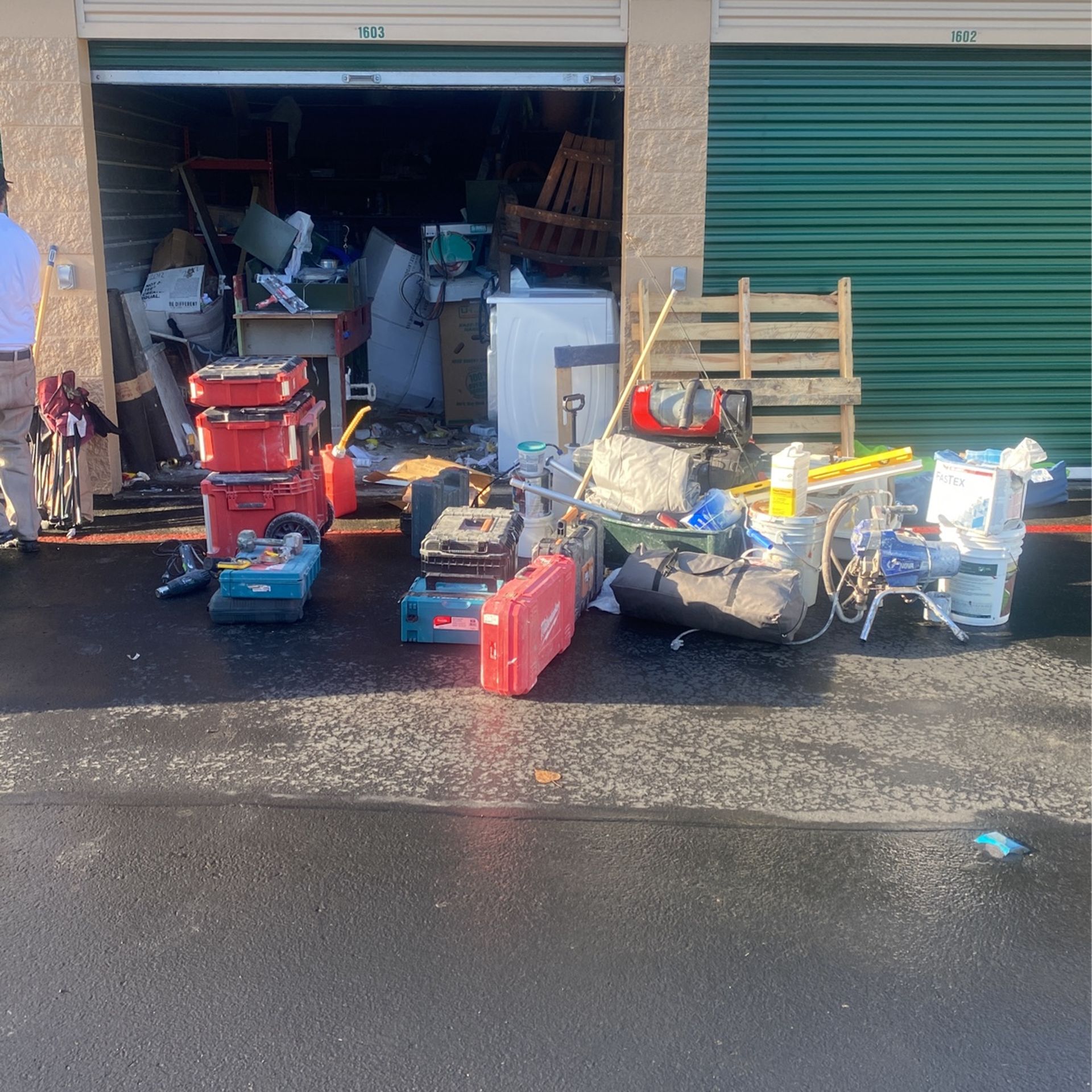 (MOST ITEMS IN PHOTO ARE GONE) Random Storage Tools For Sale Tuesday ...