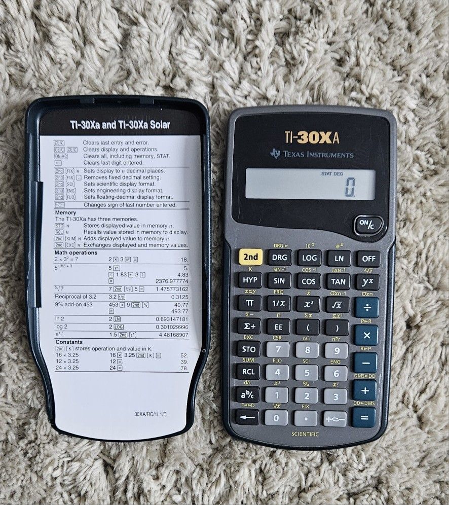 Texas Instruments TI-30XA Scientific Calculator - TI-30X A / Fully ...