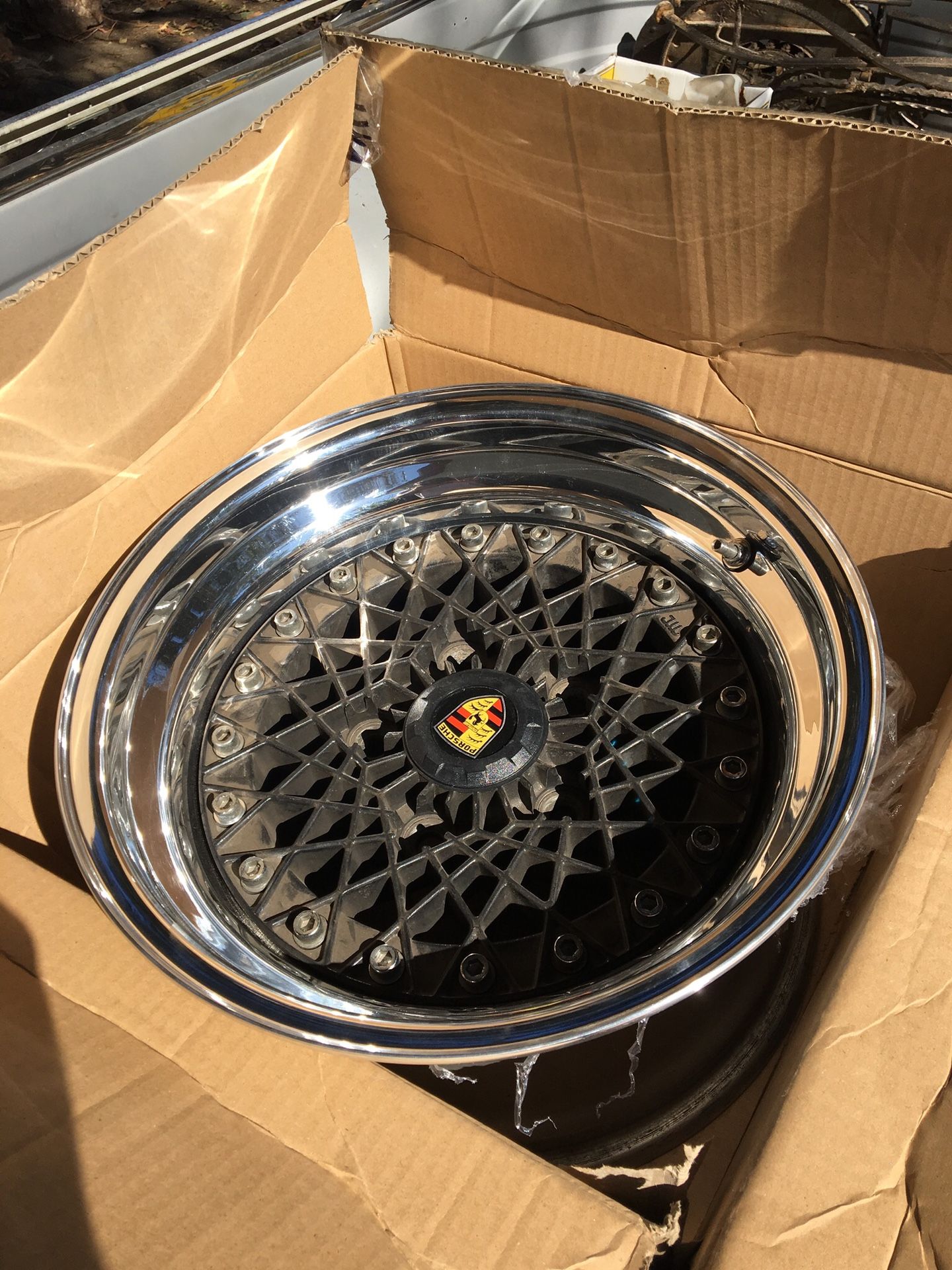 Epsilon Wheels. 15x8.5 & 15x11. Fit early Porsche. Removed from 1976 ...
