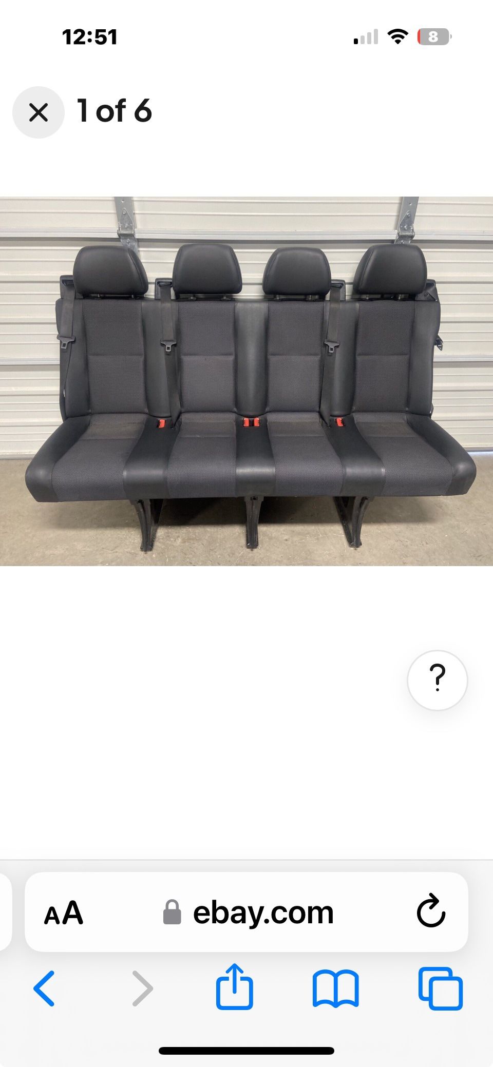 2006-2018 Sprinter 4 Passenger Seat for Sale in Brea, CA - OfferUp
