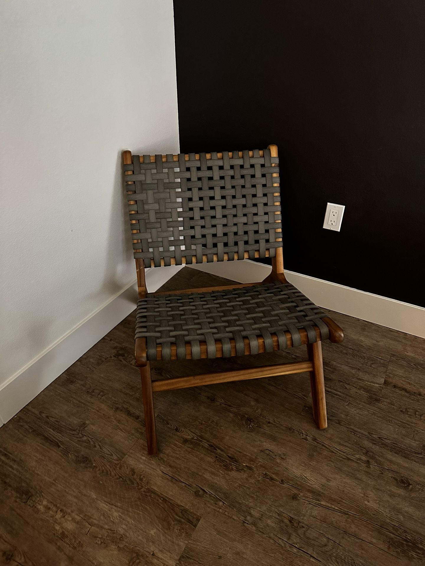 World Market Girona Gray Strap Outdoor Accent Chair for Sale in ...