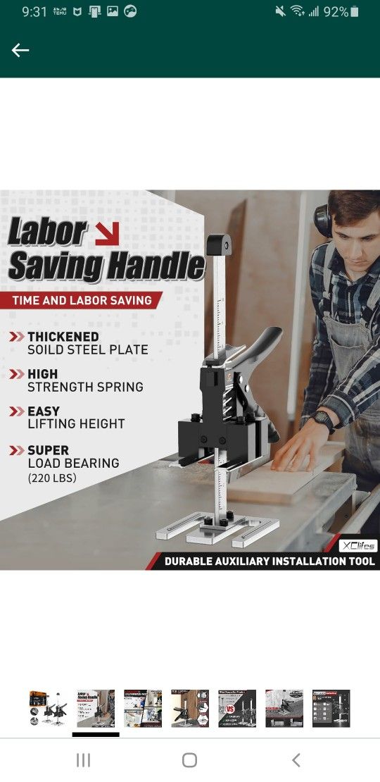 XClifes Labor-Saving Handle Arm Tool Lift 2PCS Wall Tile Locator Multi ...