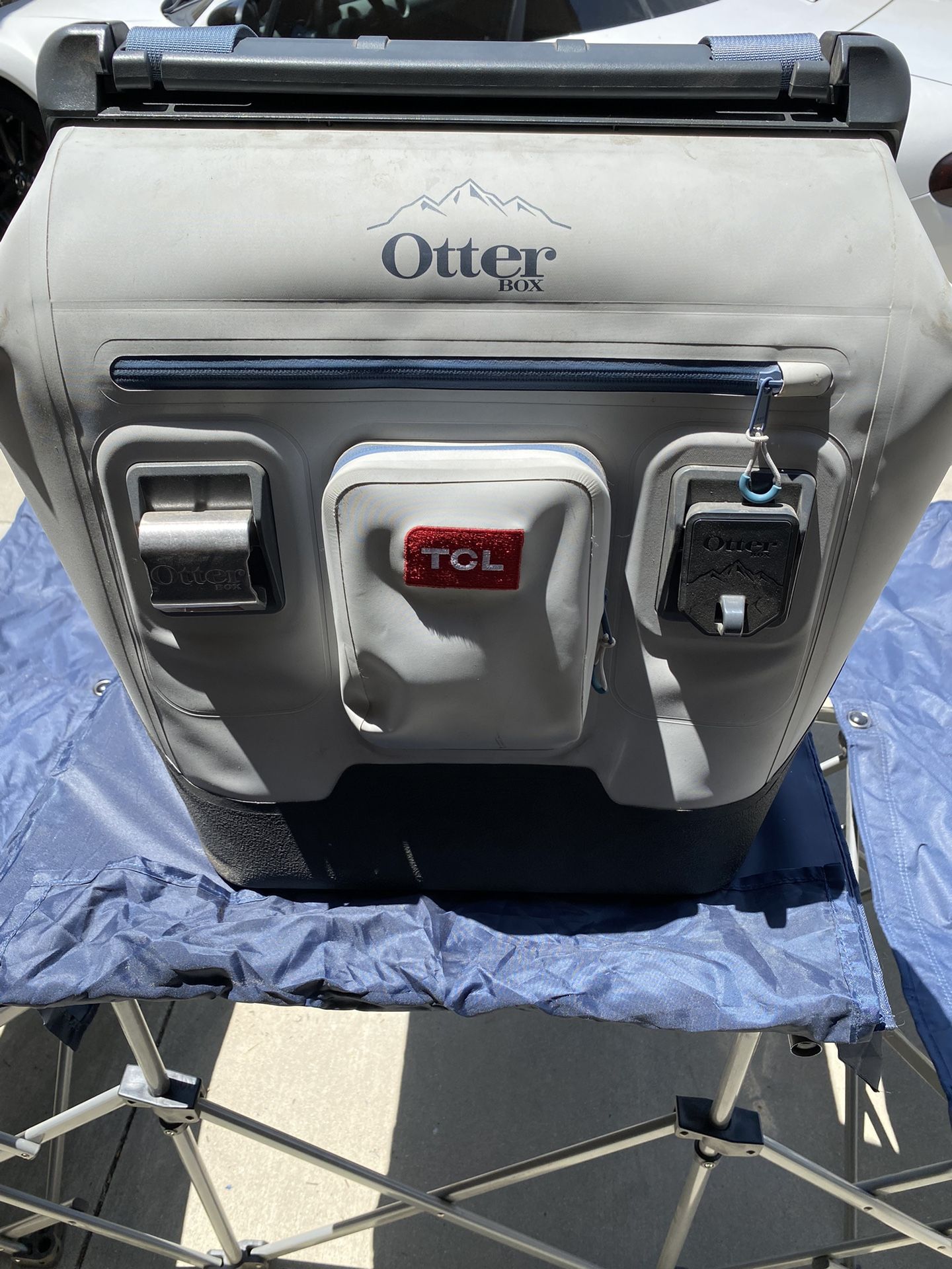 Ozark Trail Camp Table And Bench And Otterbox Cooler for Sale in ...