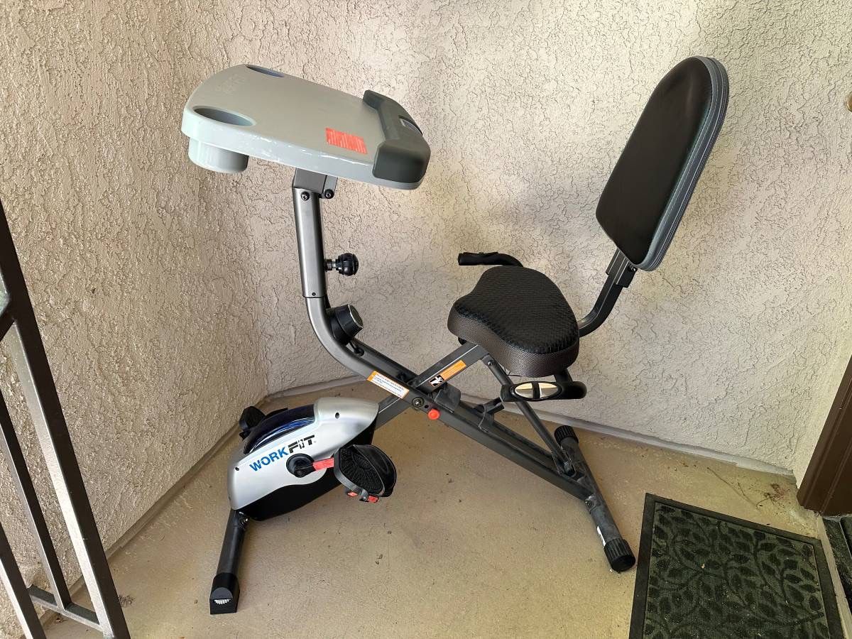 Exerpeutic ExerWorK 1000 Fully Adjustable Desk Folding Exercise Bike ...