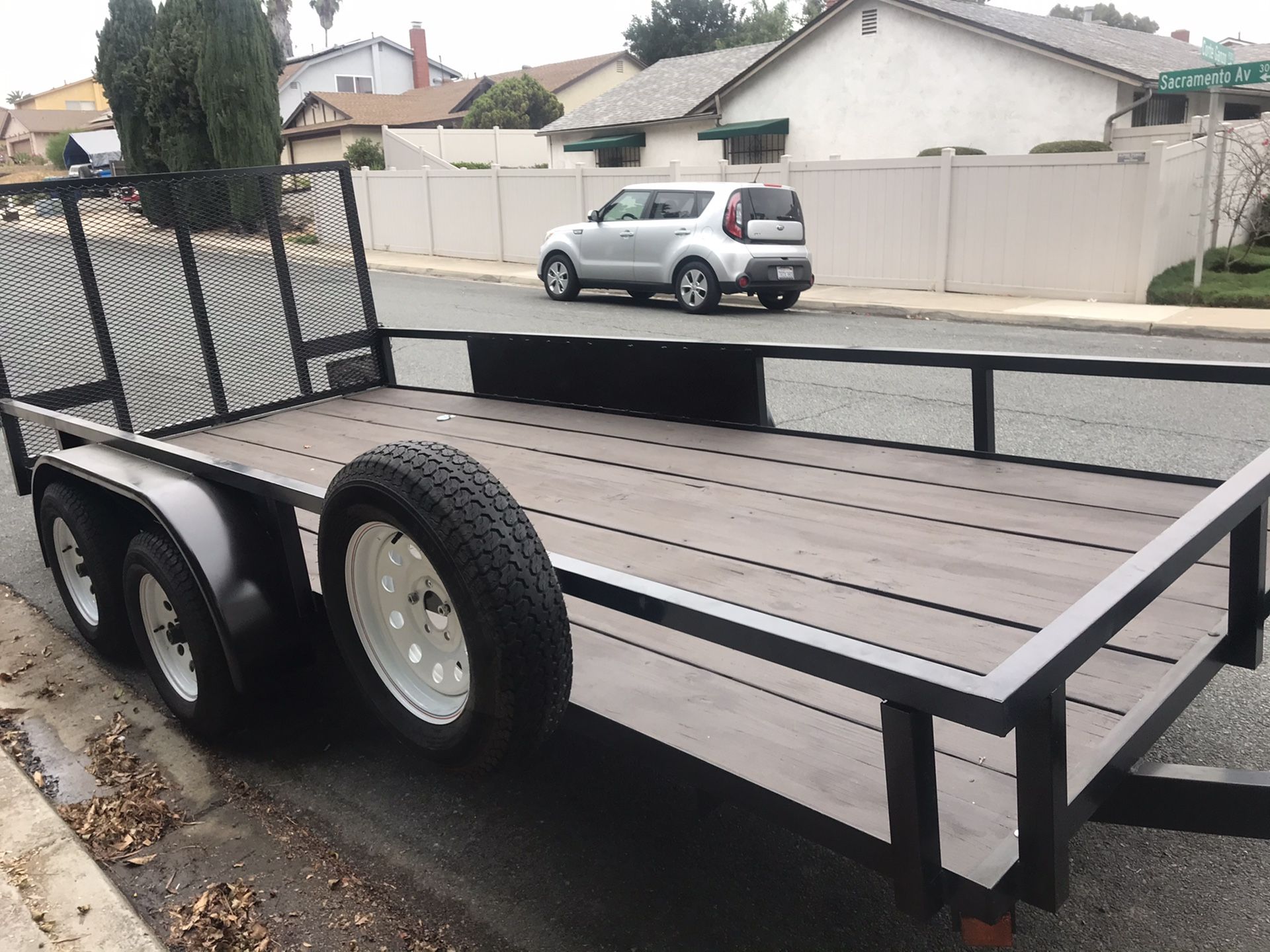 2018 trailer Corp 16x6.5 electric breaks double axels ramp like new ...